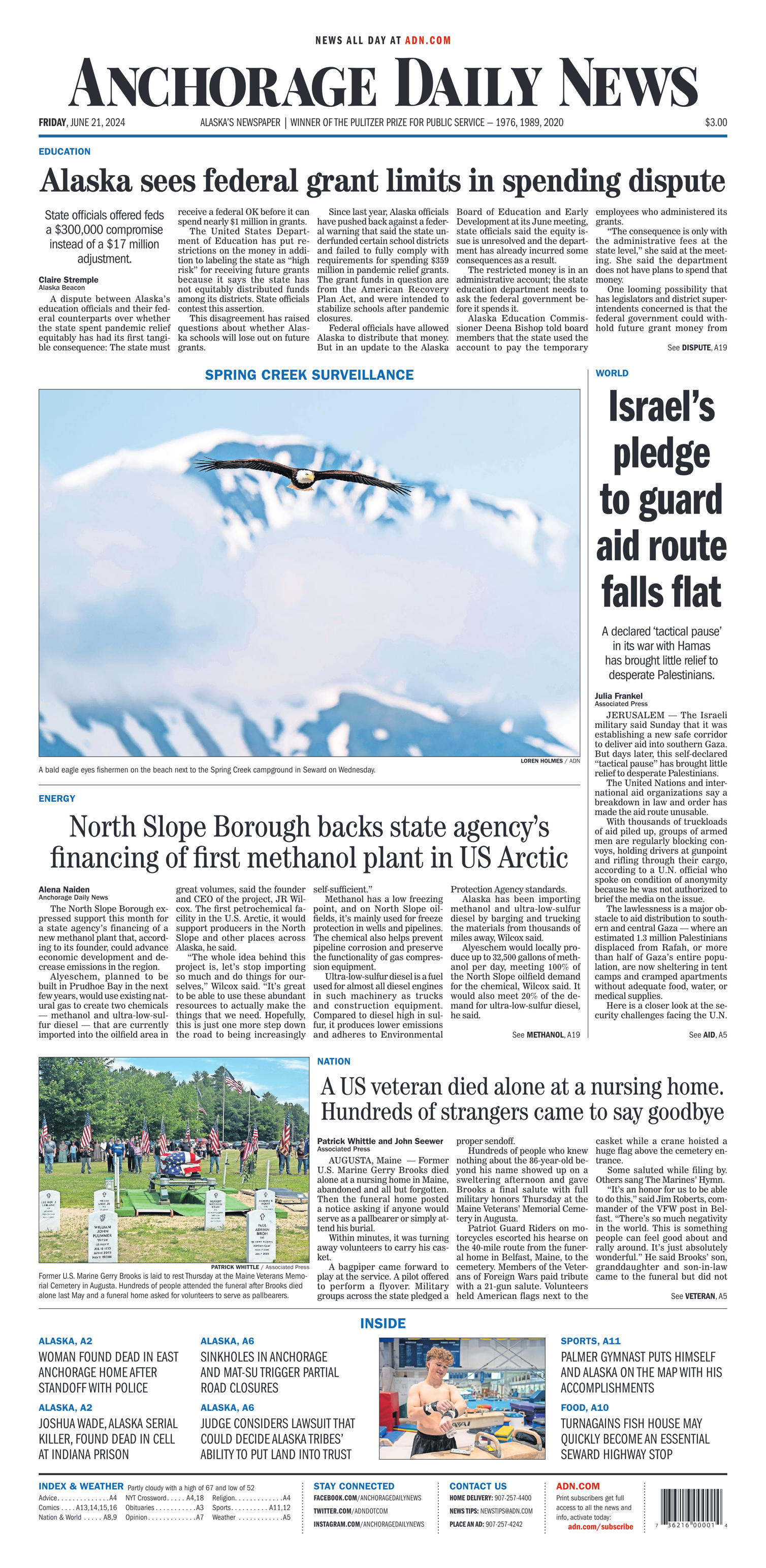 Anchorage Daily News Front Page