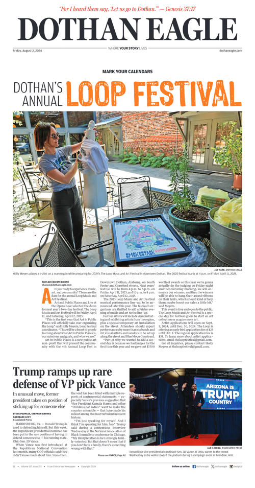 Dothan Eagle Front Page