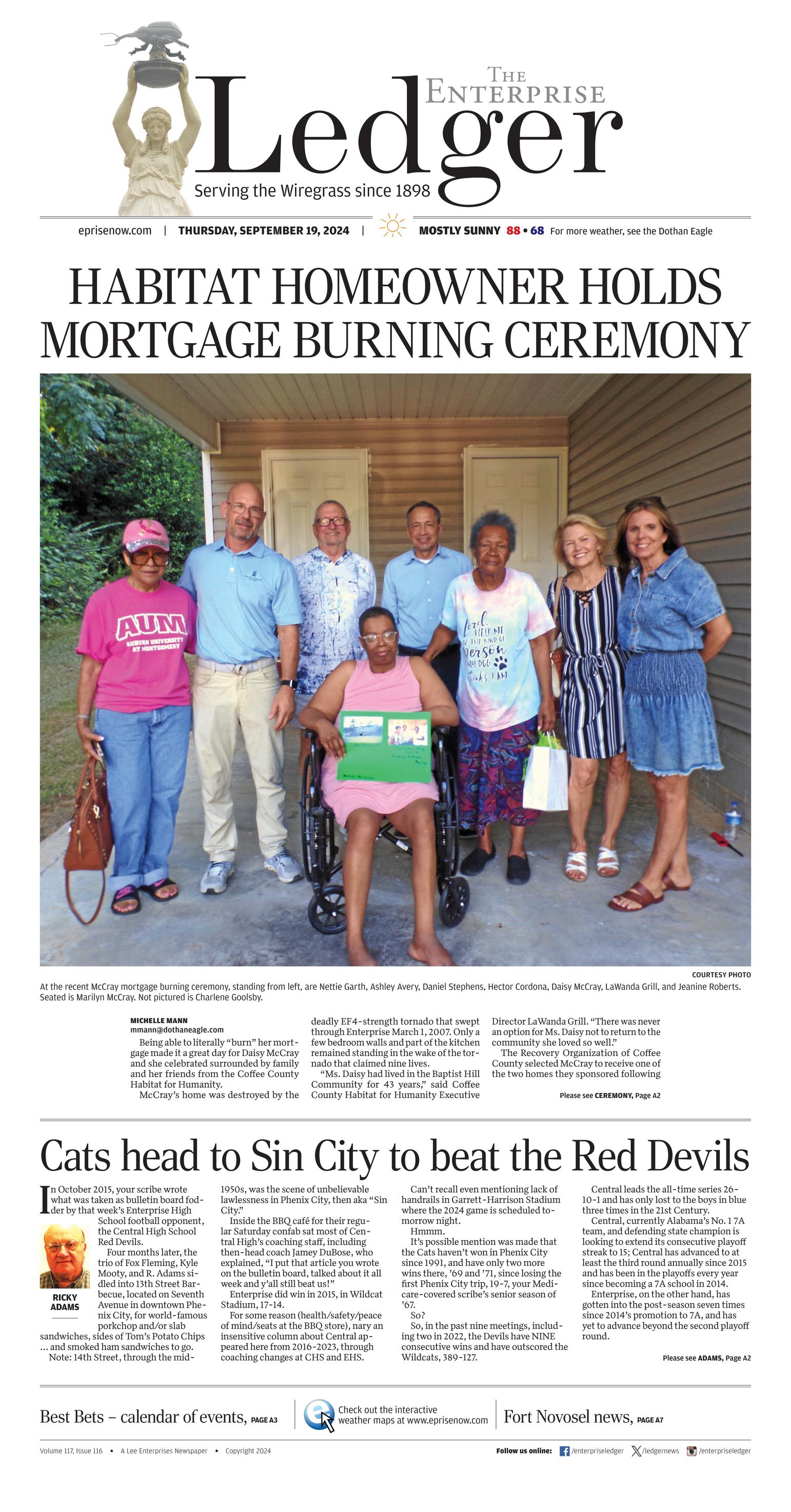 The Enterprise Ledger Front Page