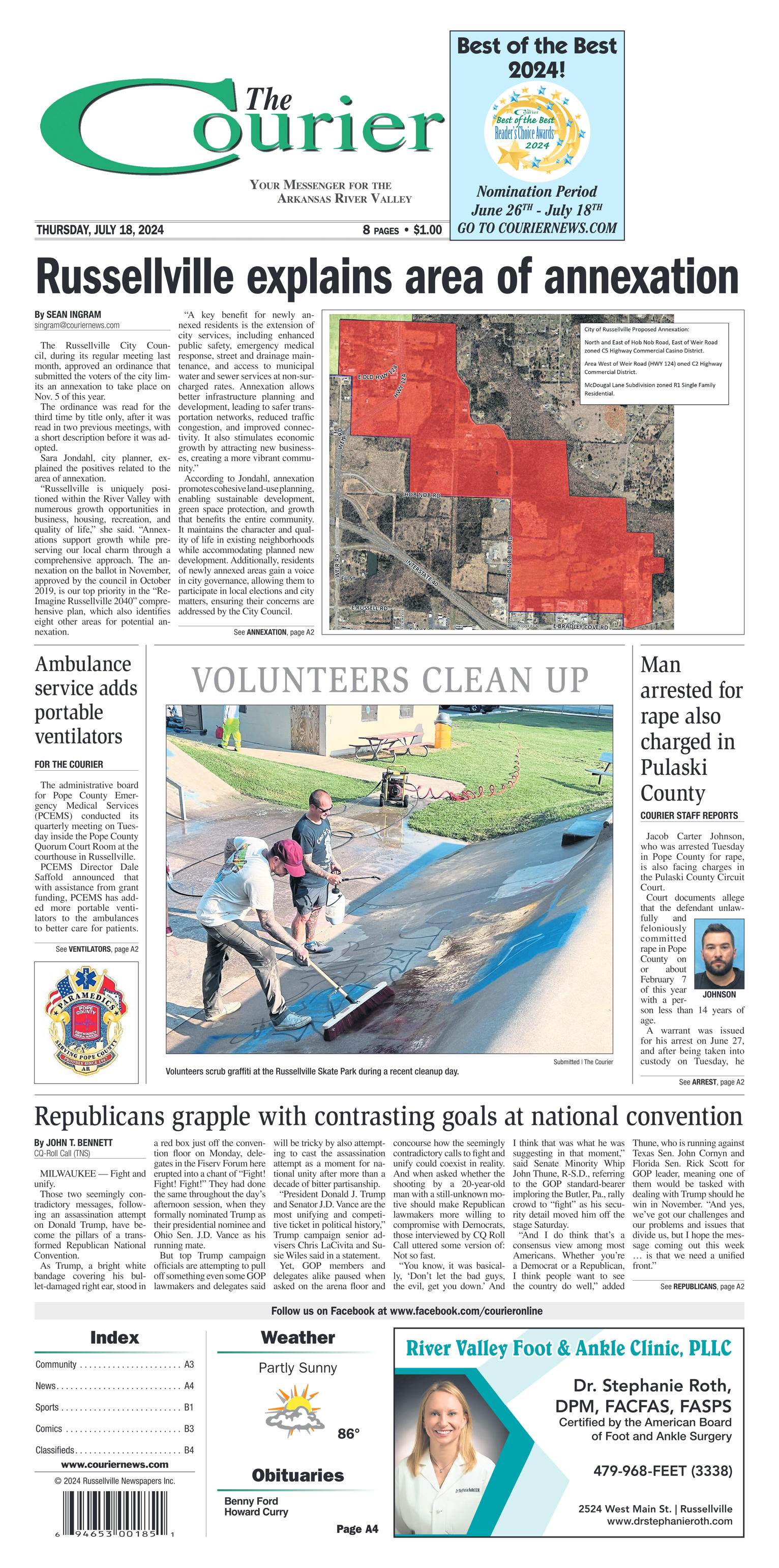 The Courier Front Page