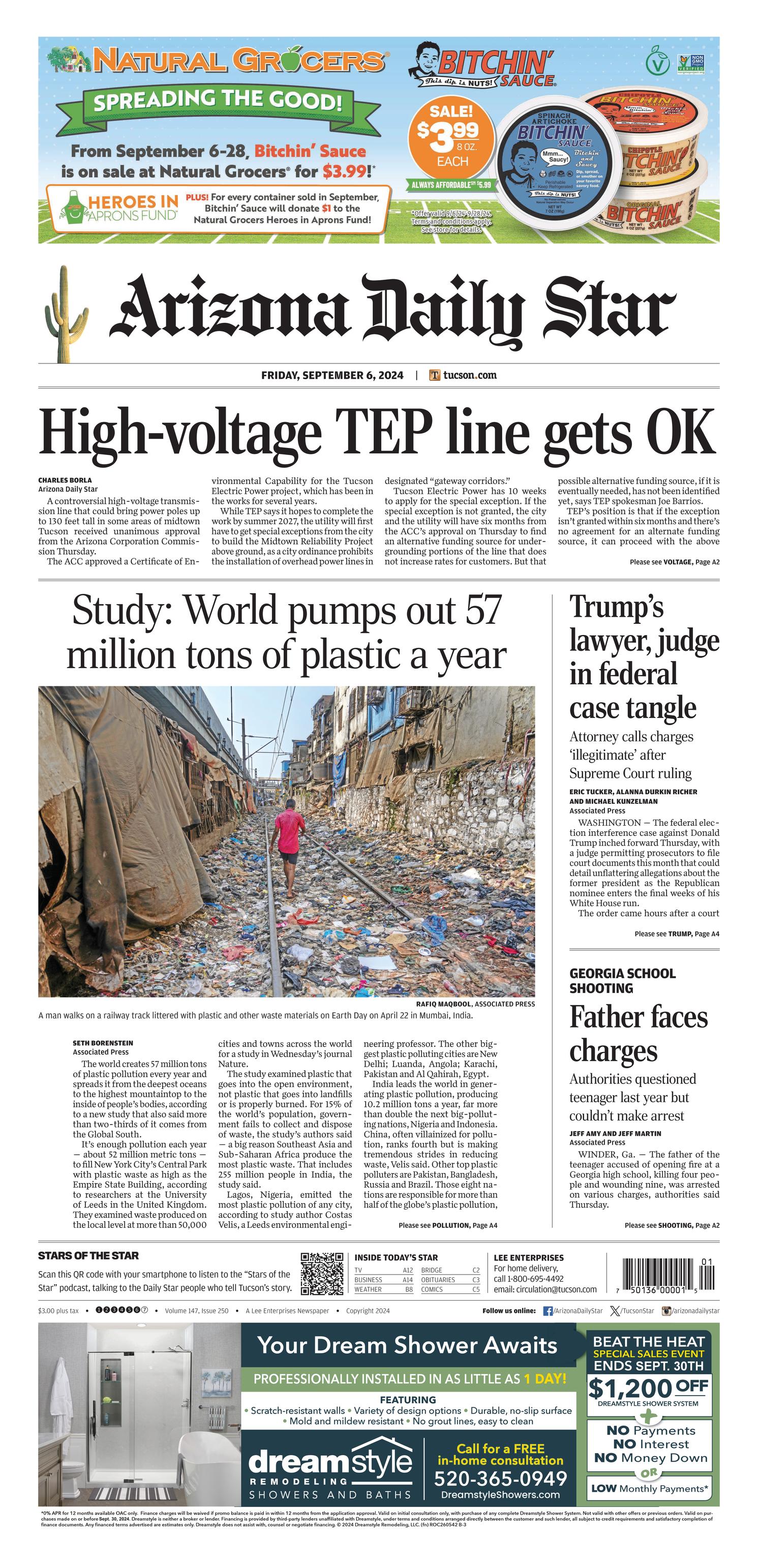 Arizona Daily Star Front Page