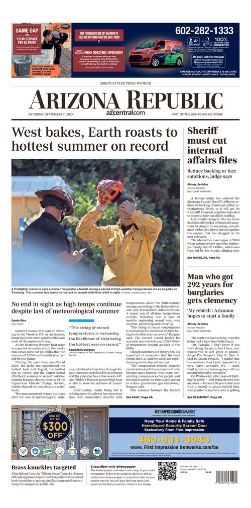 The Arizona Republic Front Page