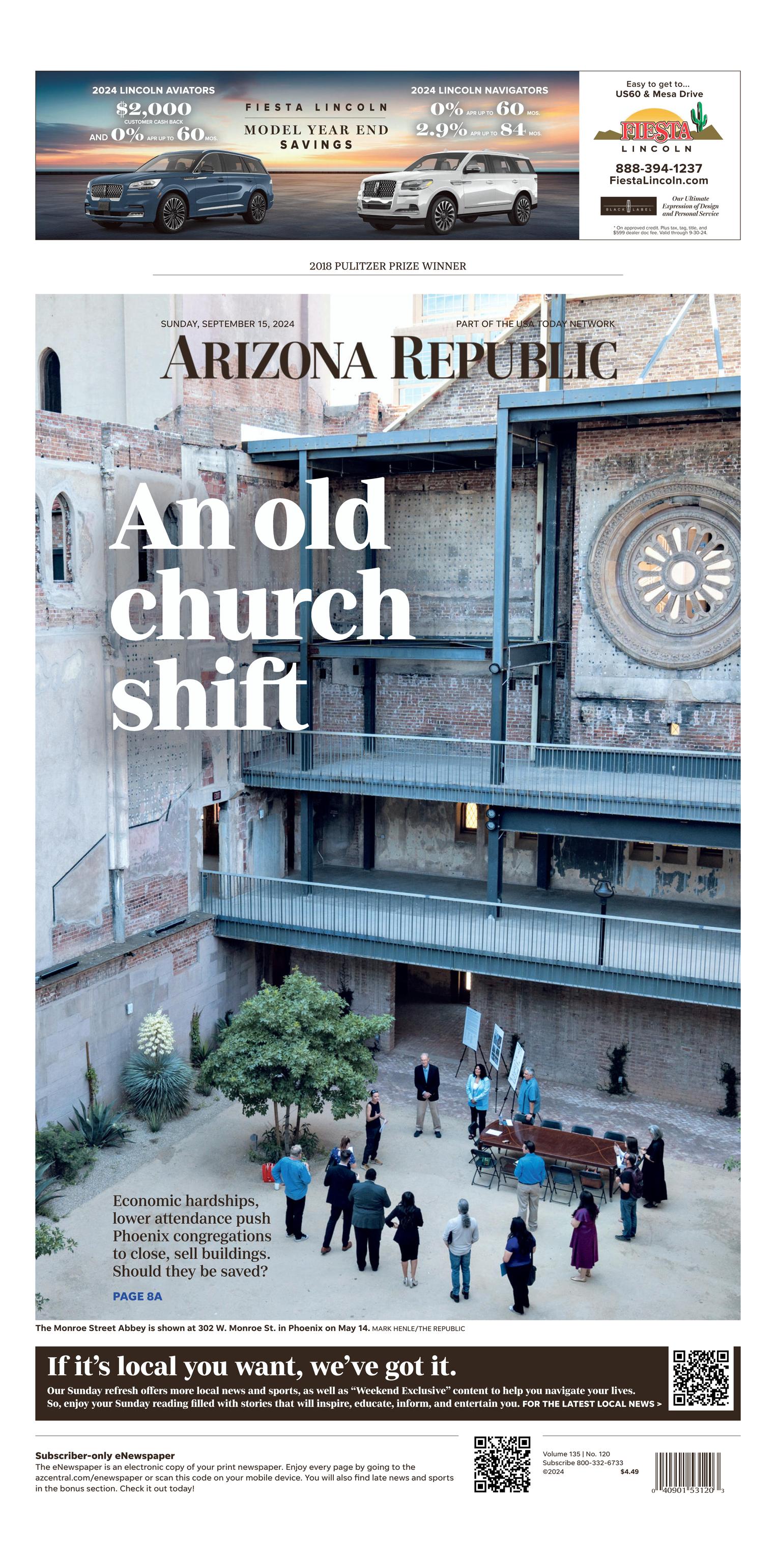 The Arizona Republic Front Page