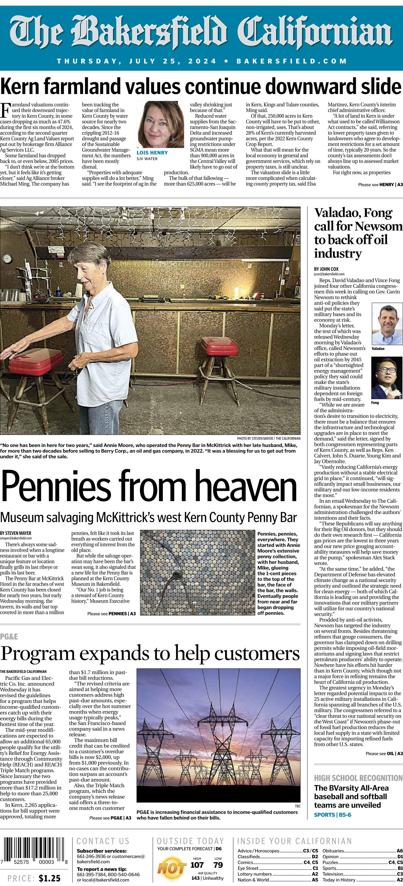 The Bakersfield Californian Front Page