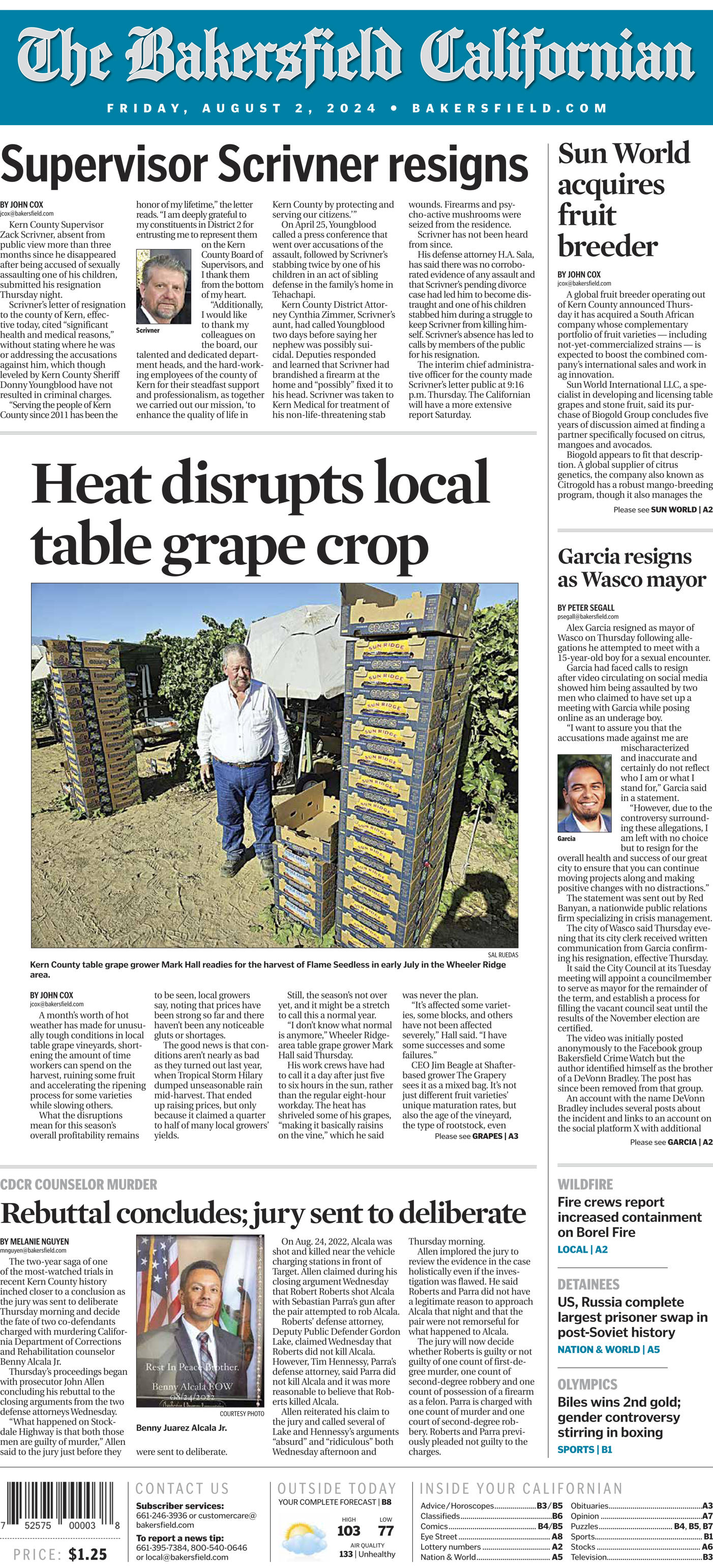 The Bakersfield Californian Front Page