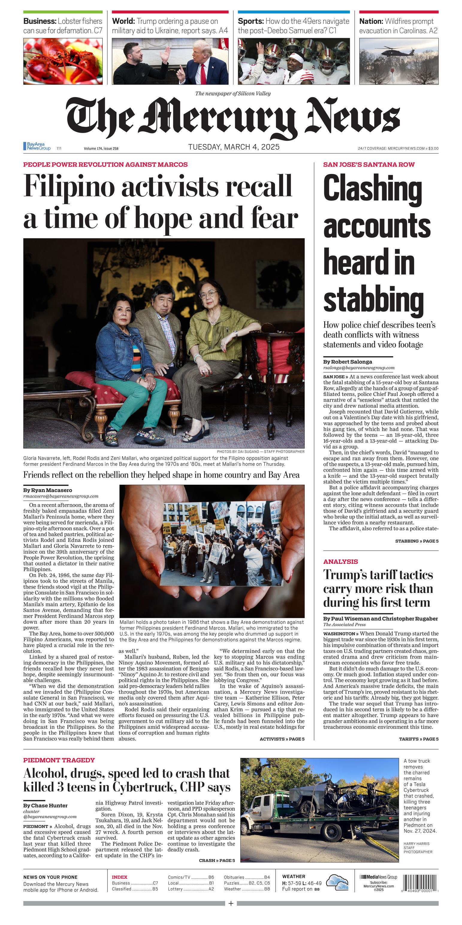 News Front The Observer (UK) Front Page For Sunday, 2 March 2025