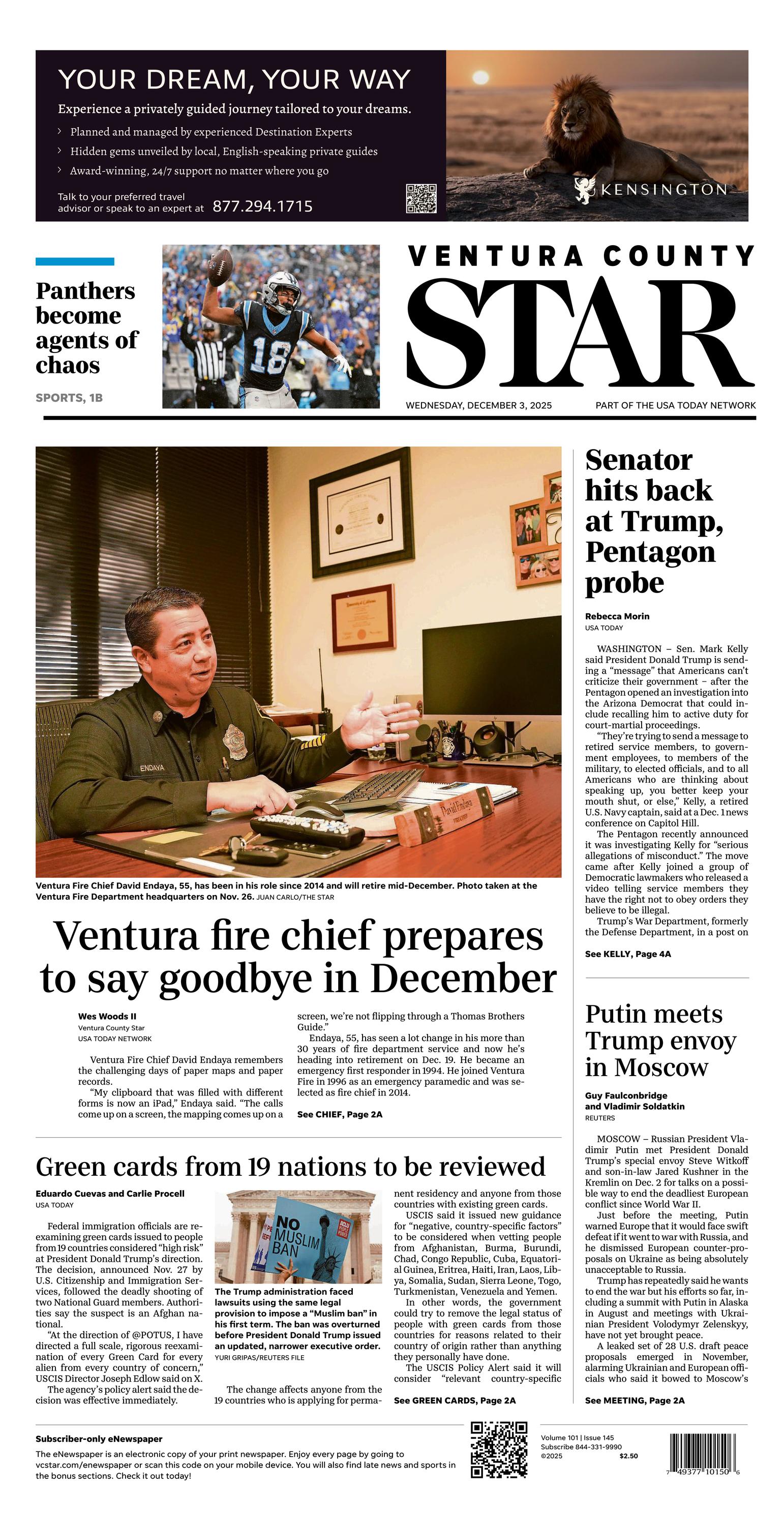 Ventura County Star Front Page