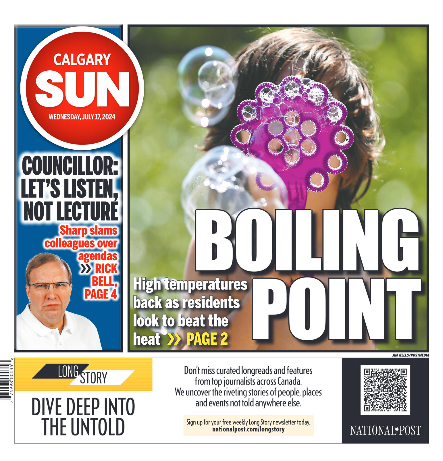 The Calgary Sun Front Page