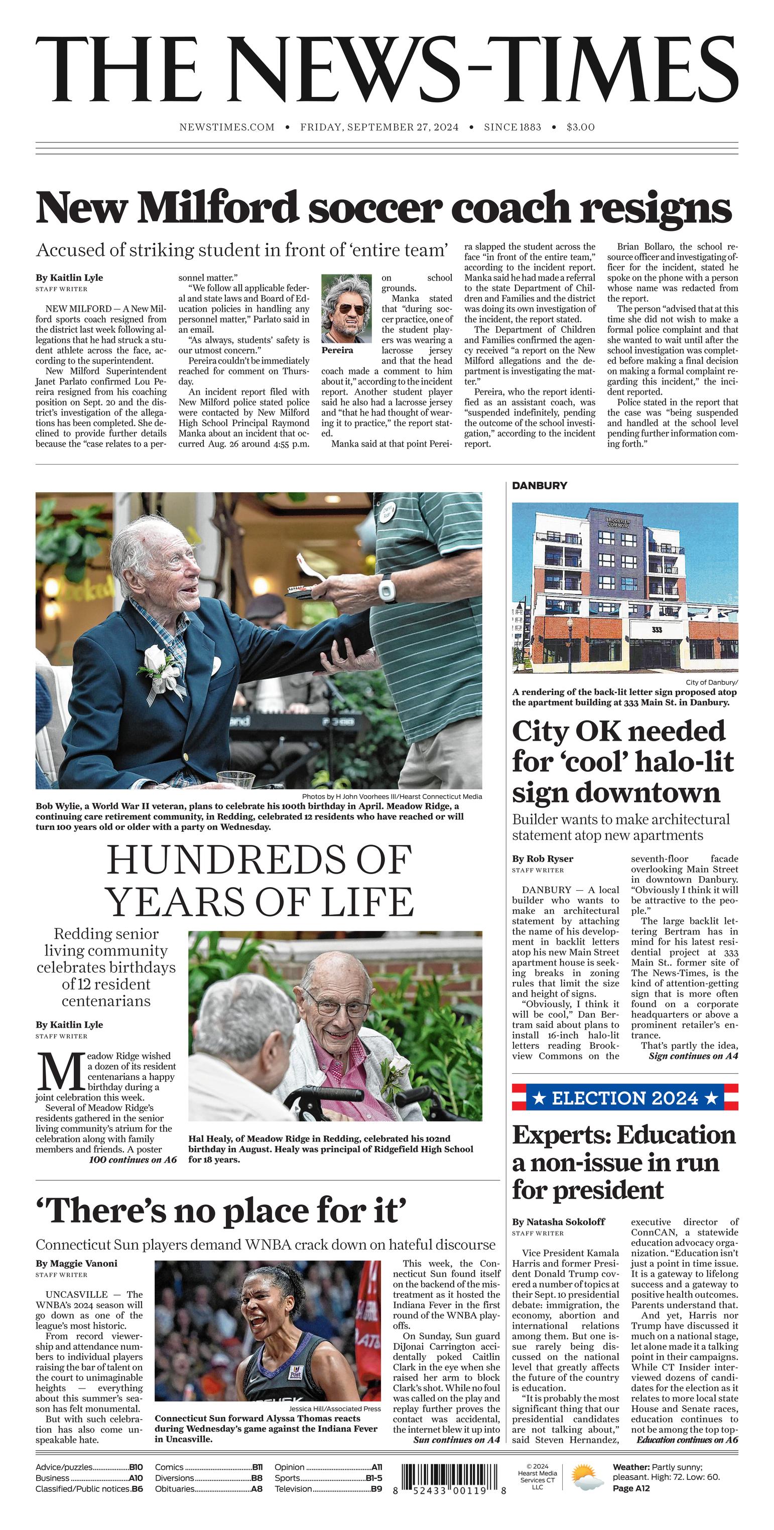 The News-Times Front Page