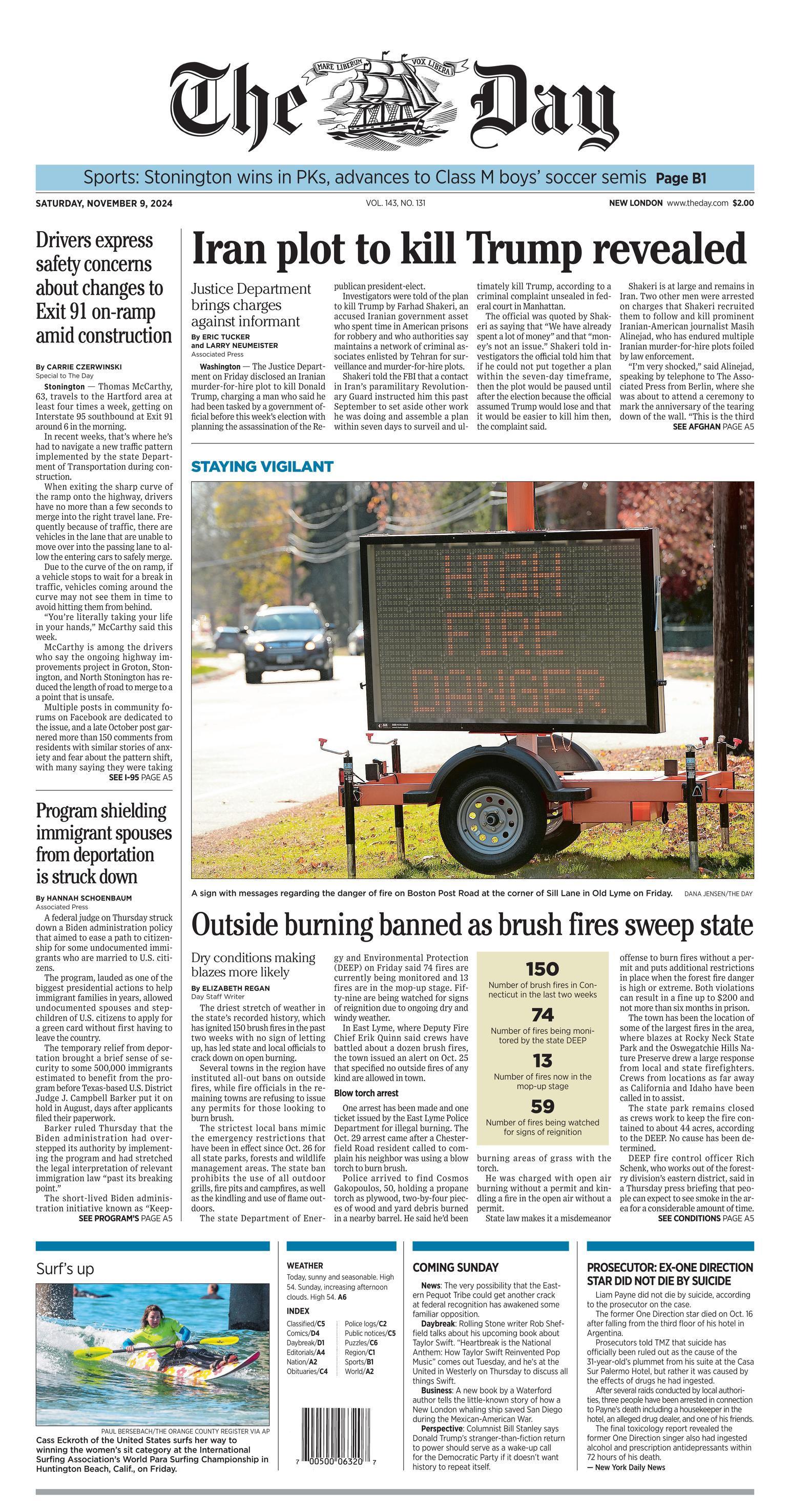 The Day Front Page
