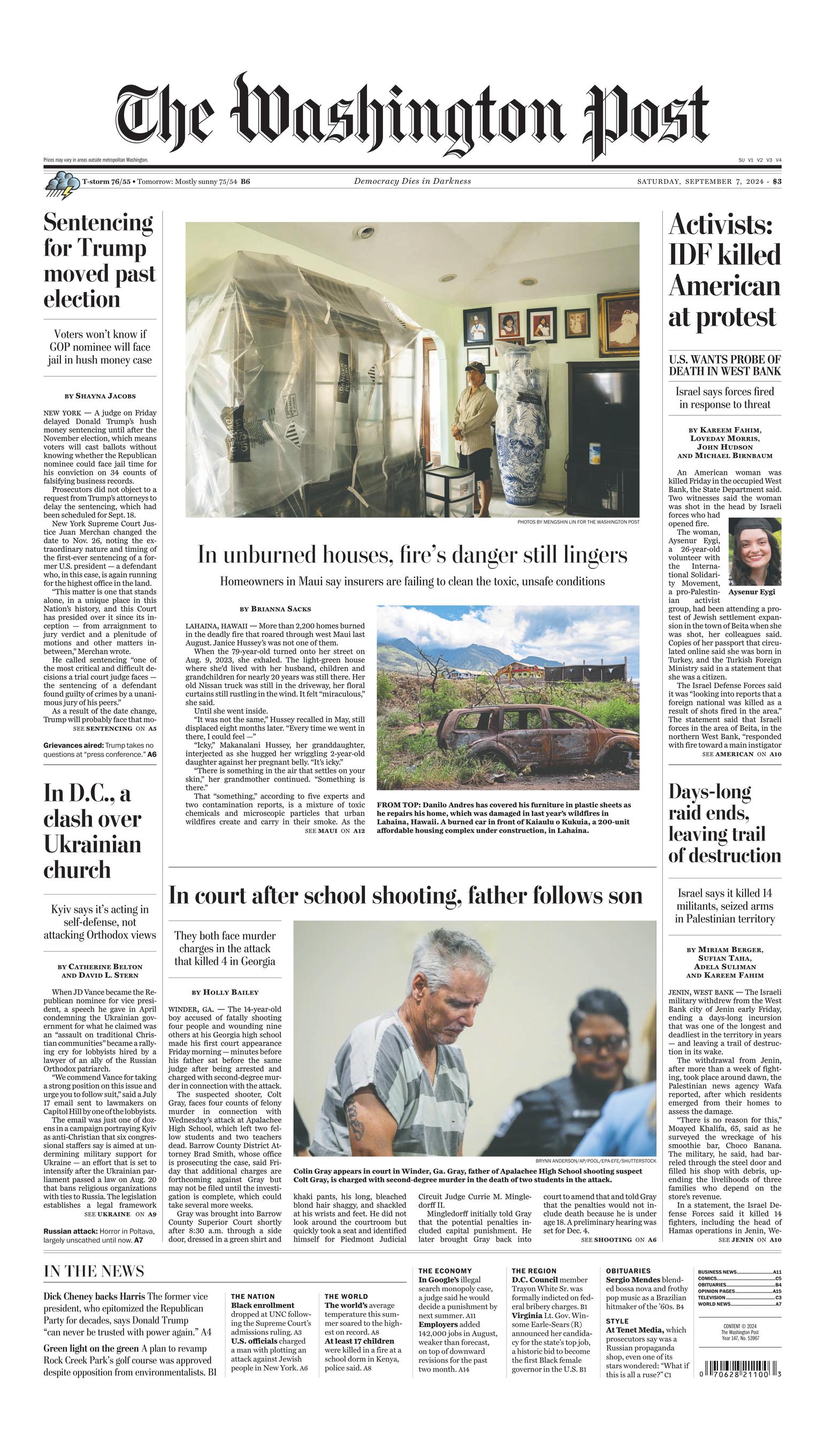 The Washington Post Front Page