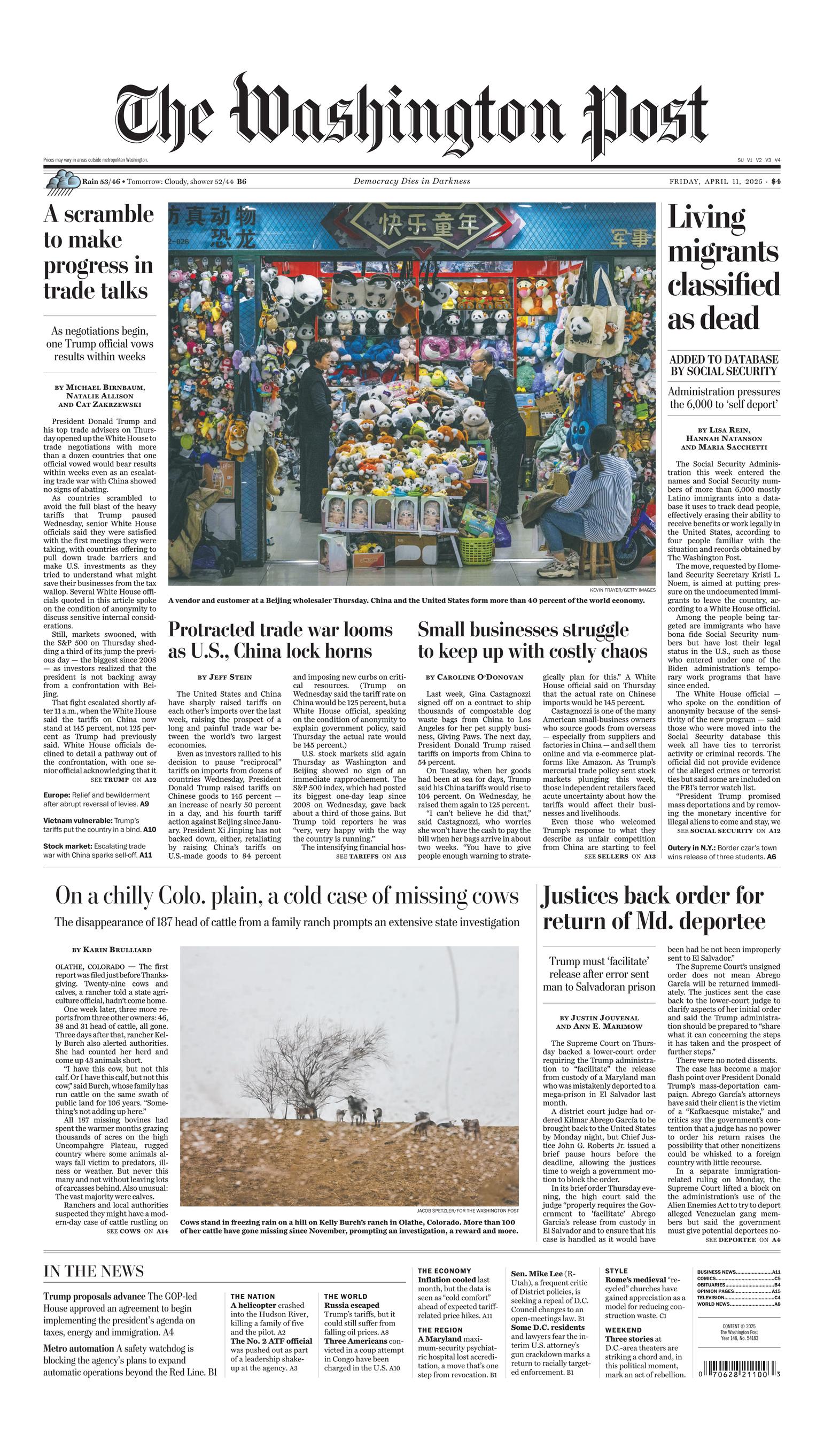 The Washington Post Front Page