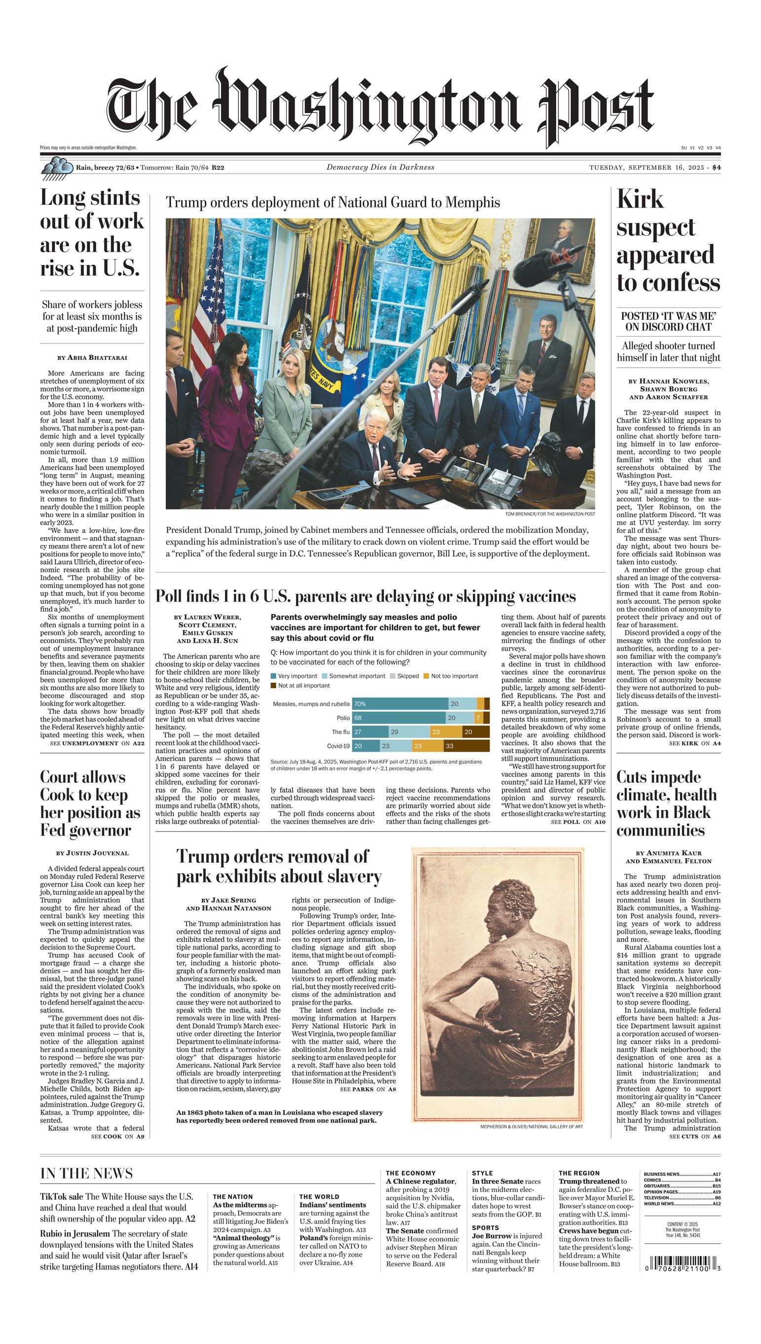 The Washington Post Front Page
