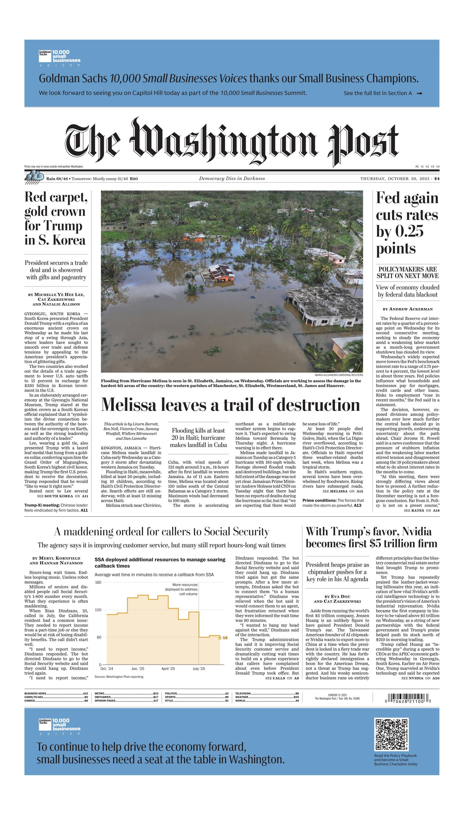 The Washington Post Front Page