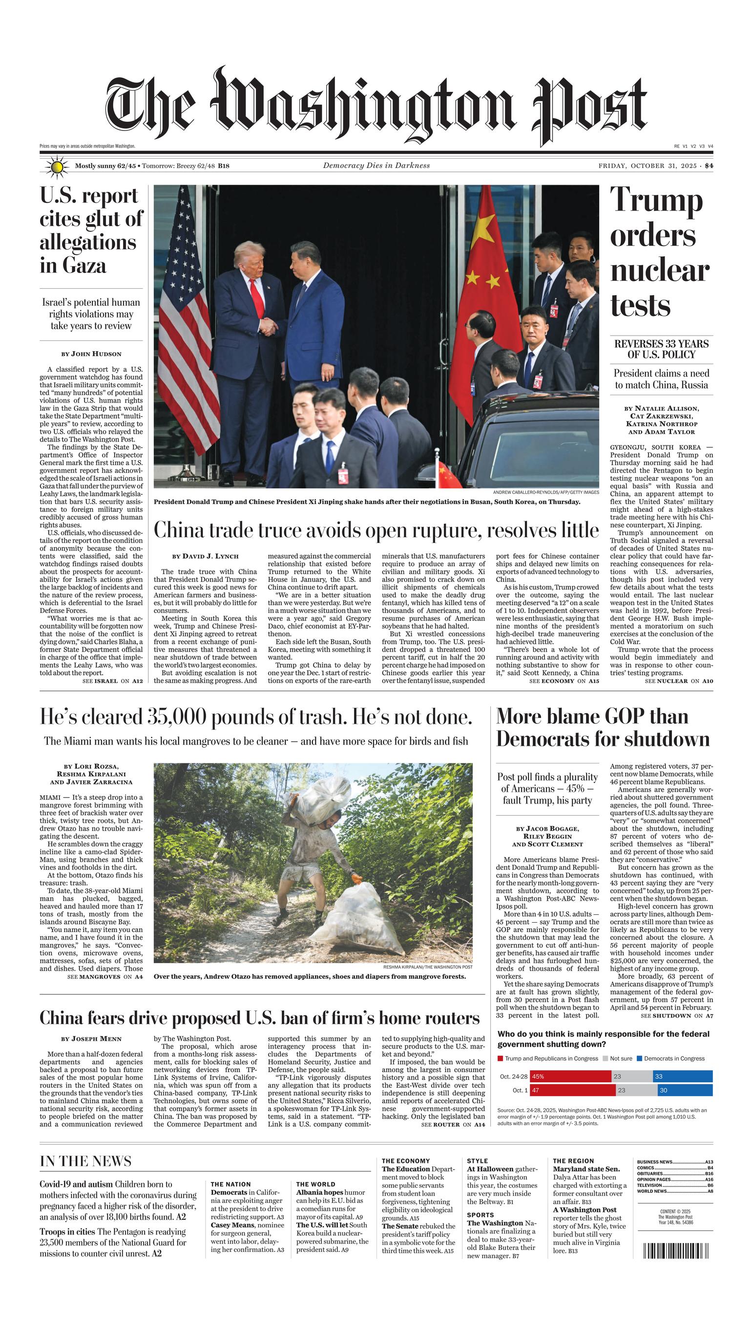 The Washington Post Front Page