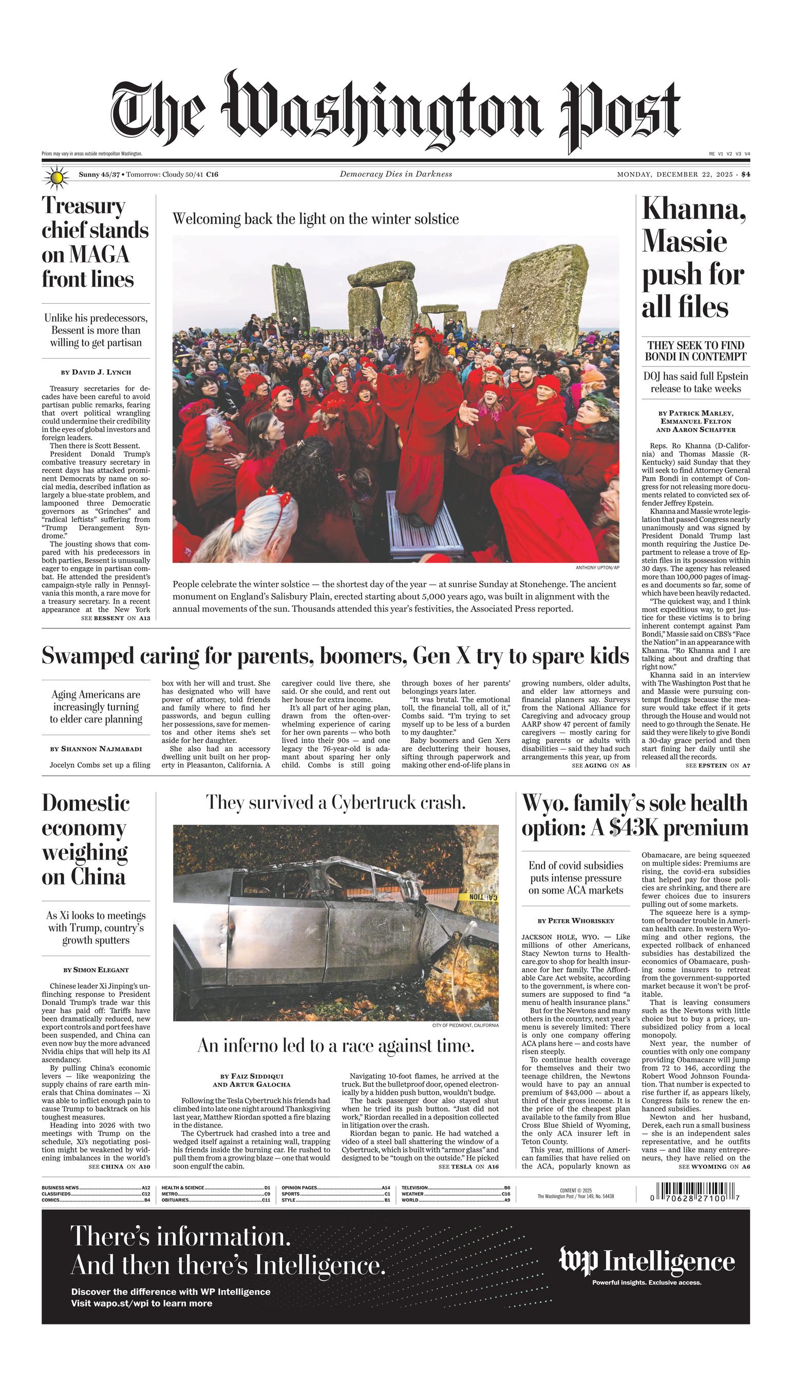 The Washington Post Front Page