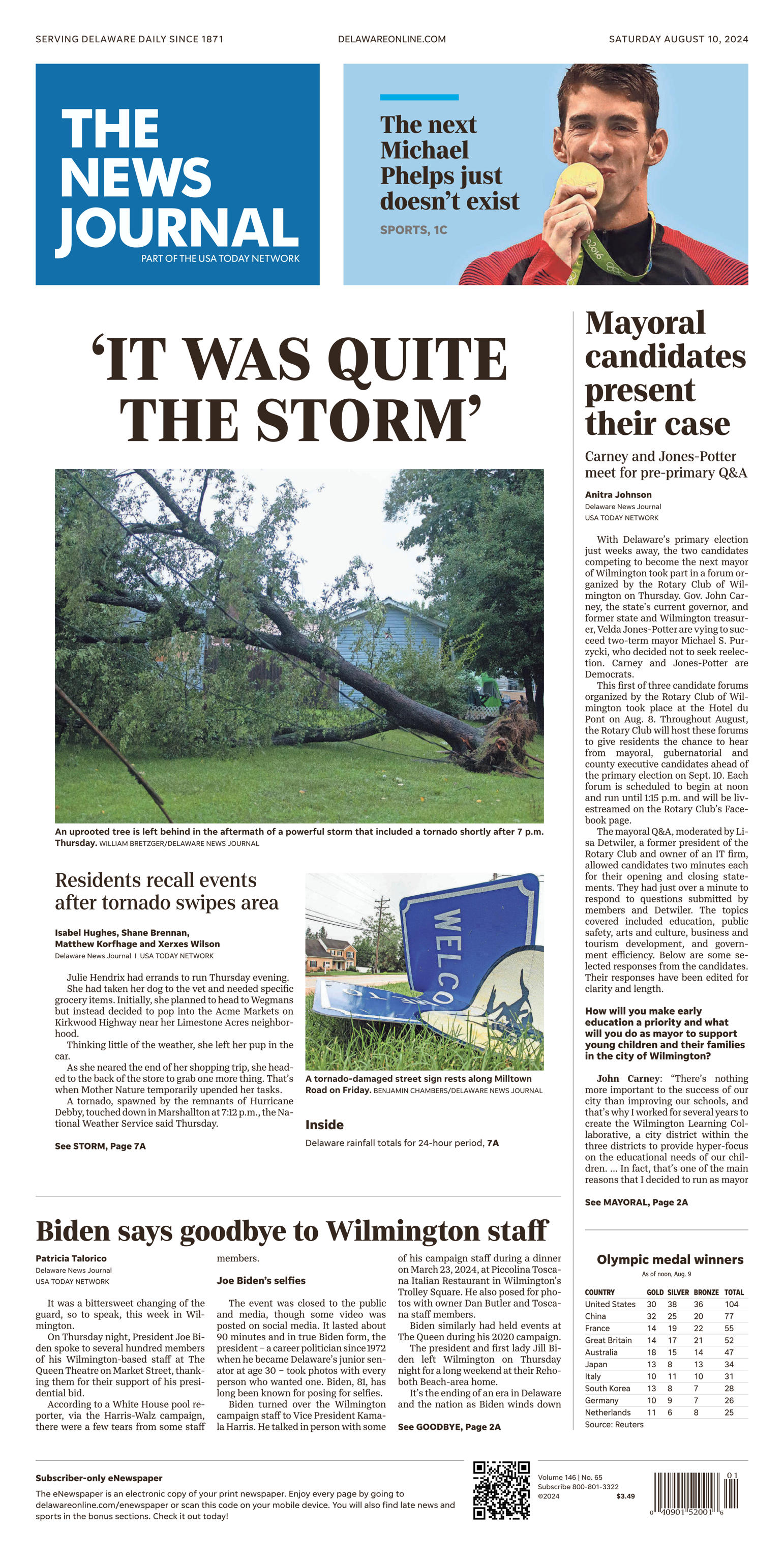 The News Journal Front Page