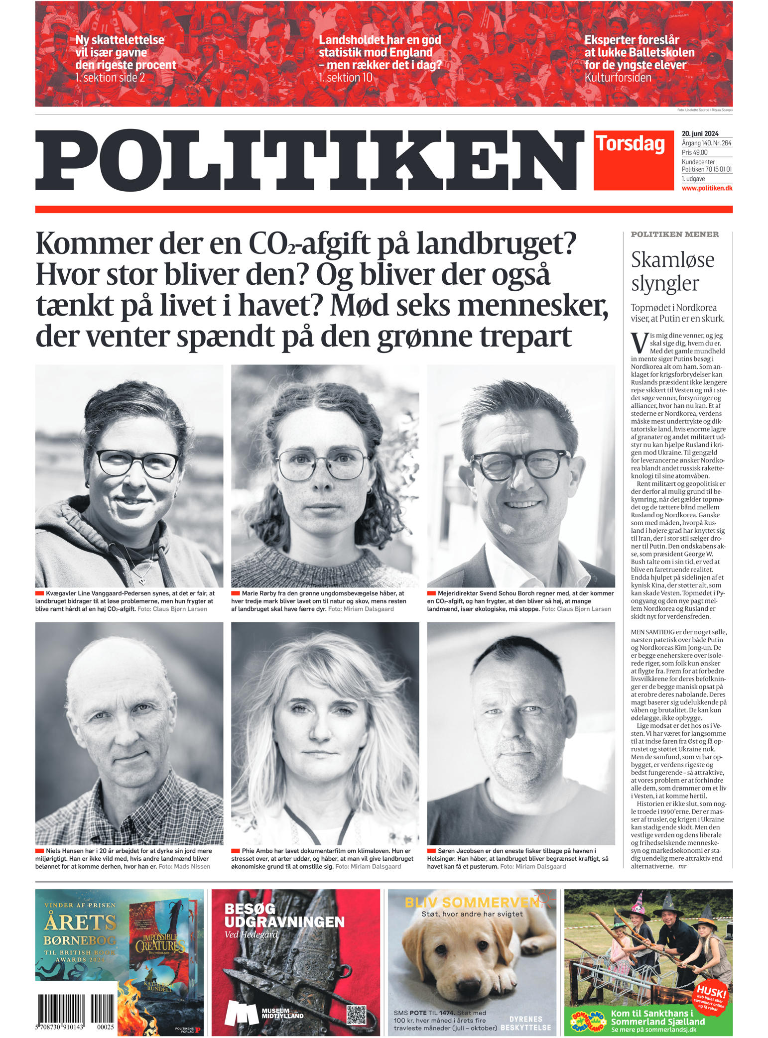 Politiken Front Page