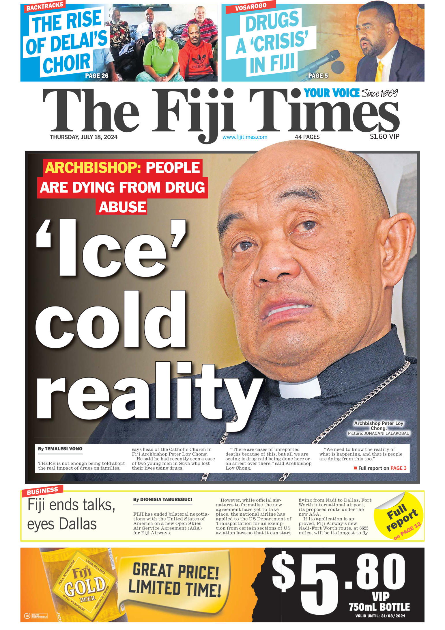 The Fiji Times Front Page