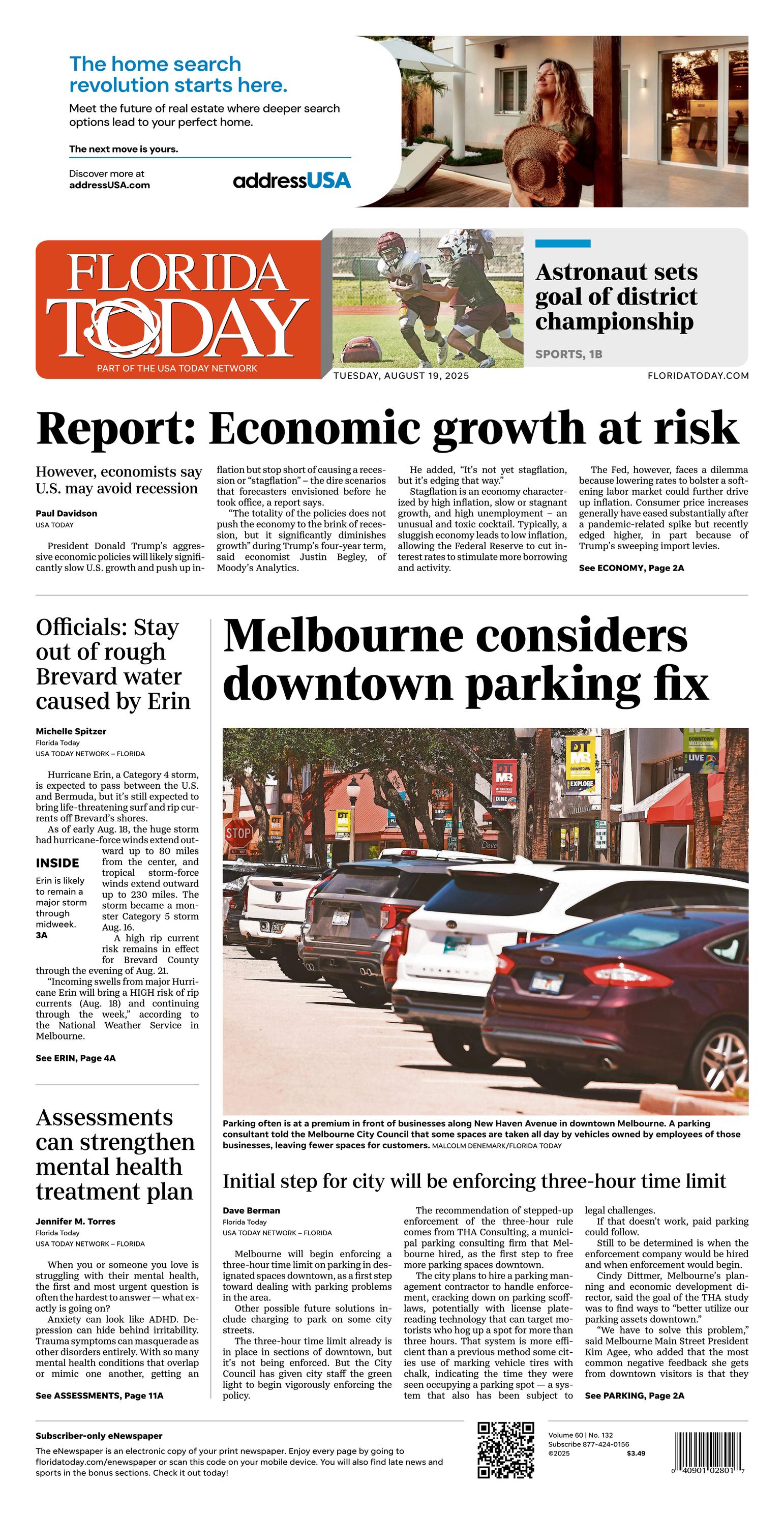 Florida Today Front Page