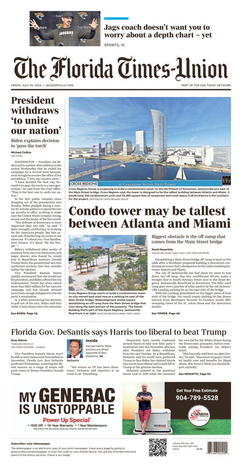 The Florida Times-Union Front Page