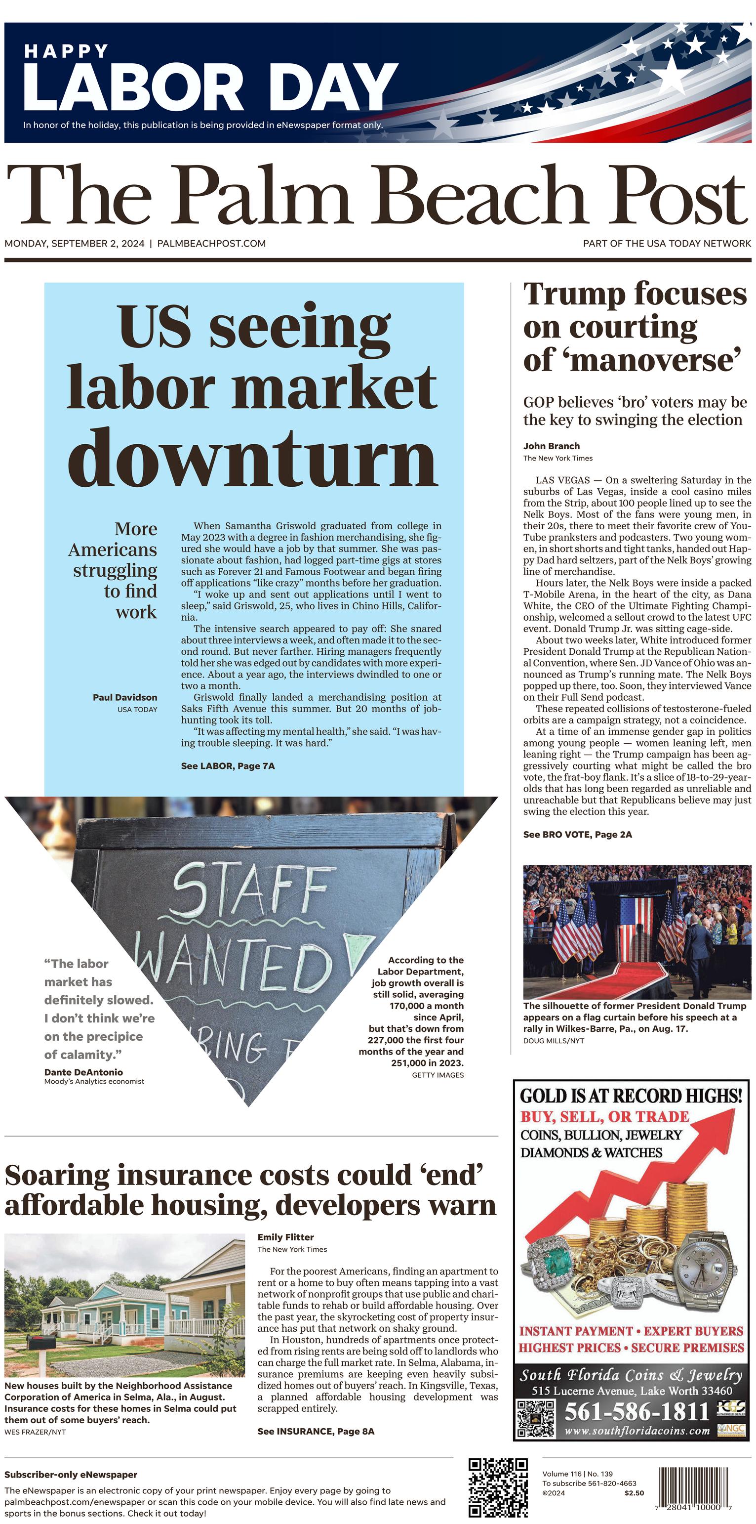 The Palm Beach Post Front Page