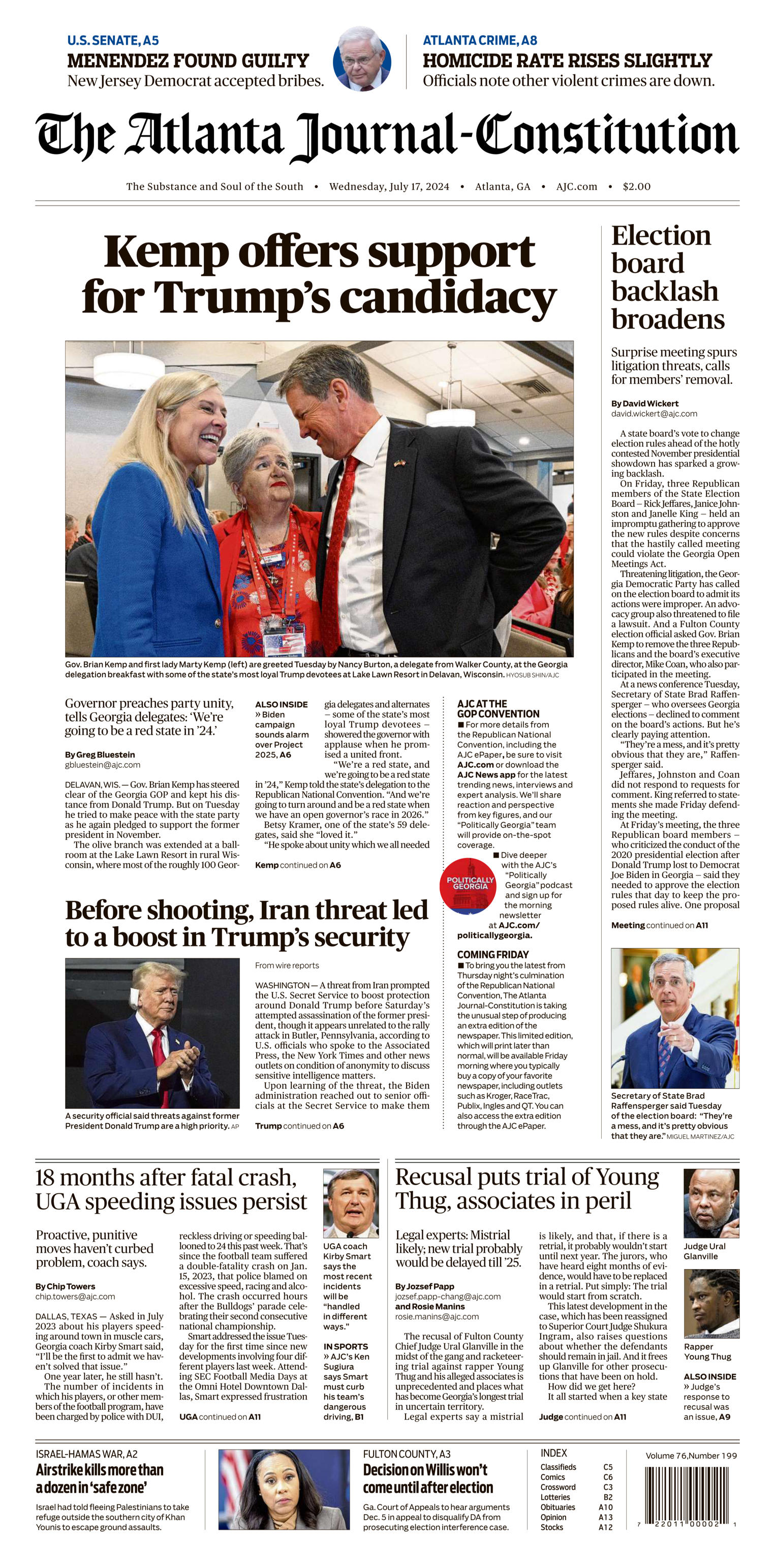 The Atlanta Journal-Constitution Front Page