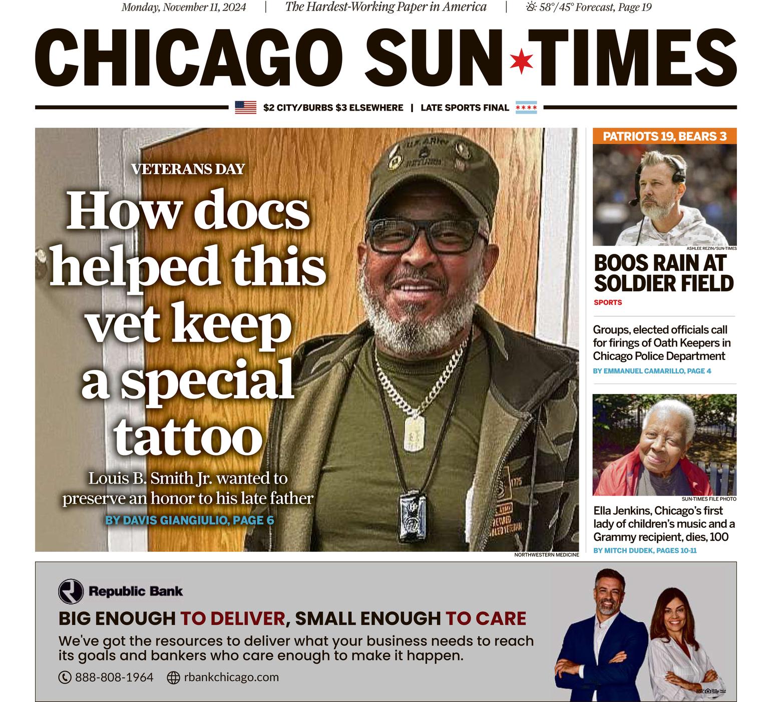 Chicago Sun-Times Front Page