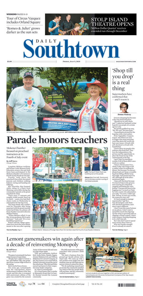 Daily Southtown Front Page