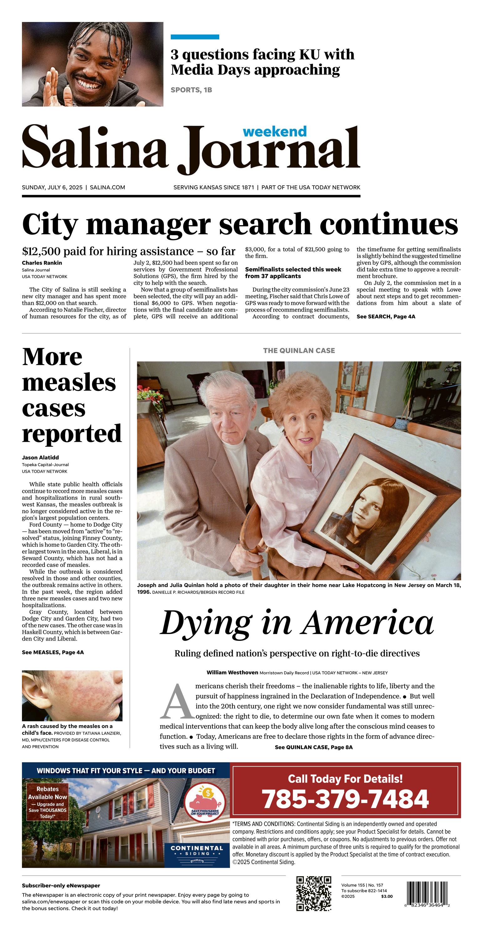 Salina Journal Front Page