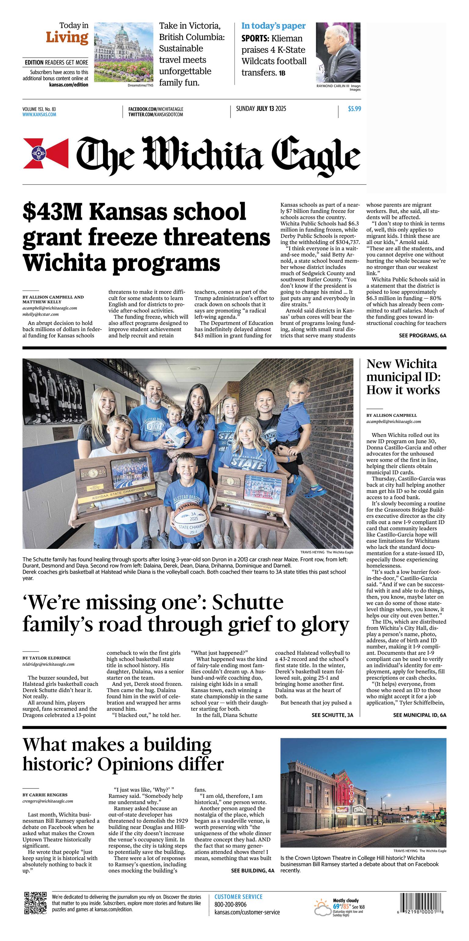 The Wichita Eagle Front Page