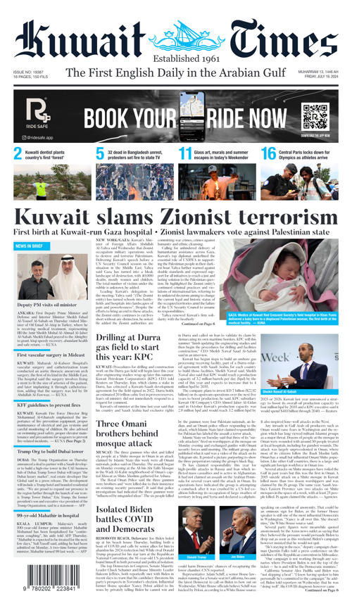 Kuwait Times Front Page