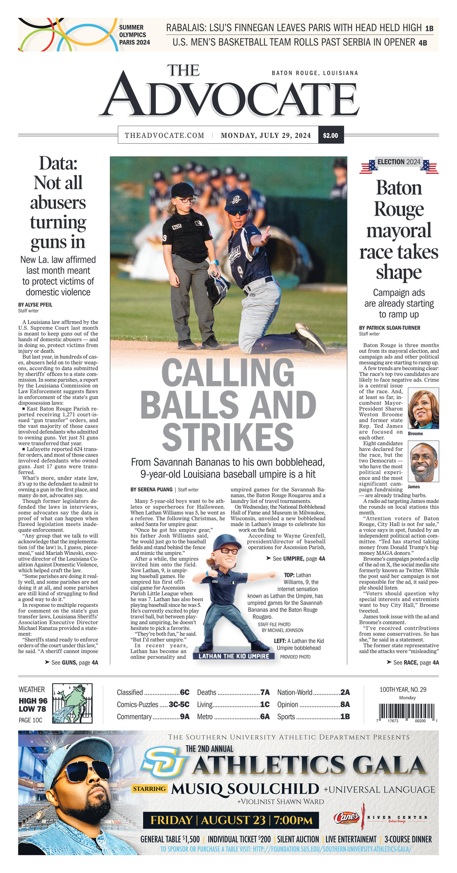 The Advocate Front Page