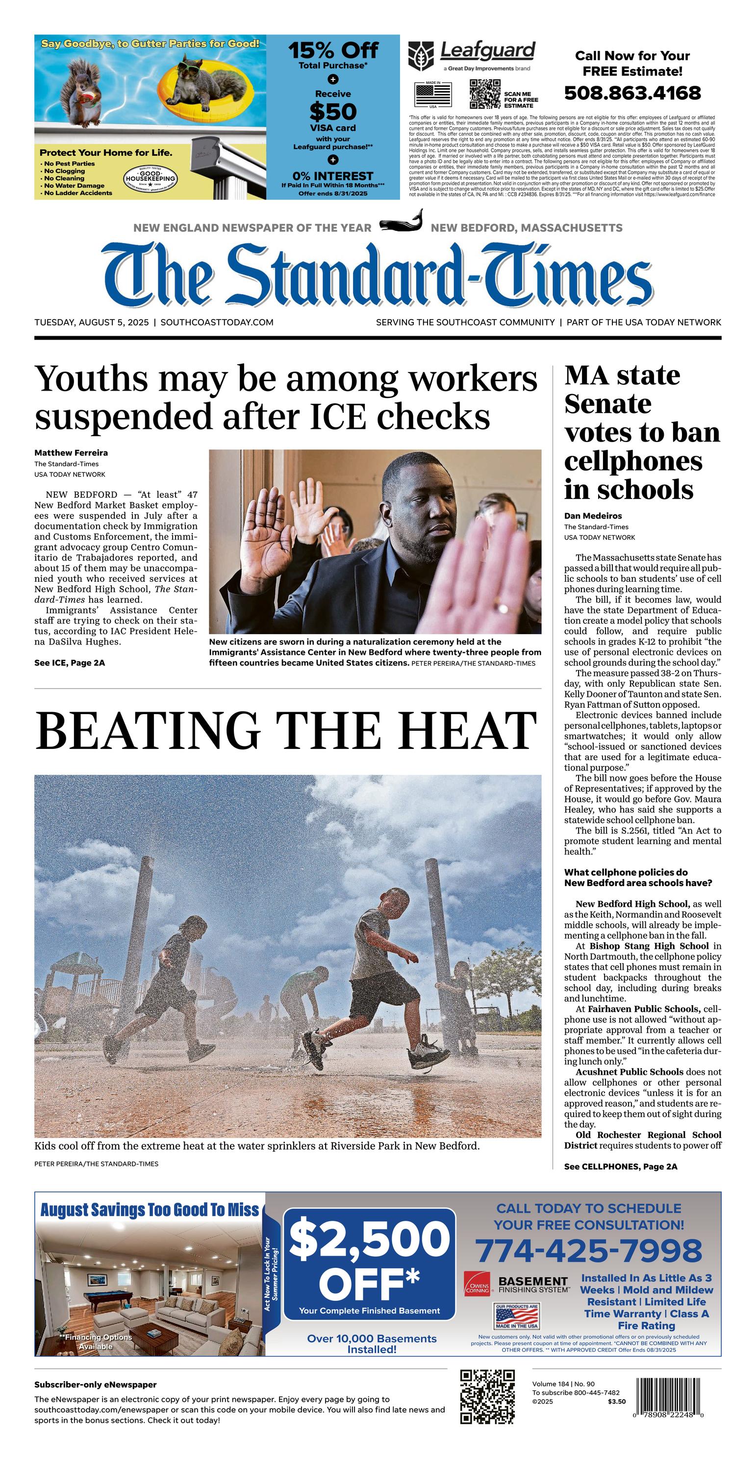 The Standard-Times Front Page