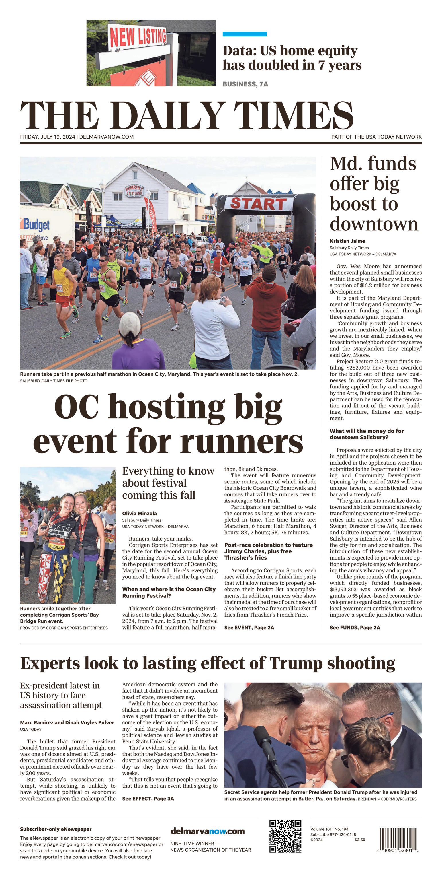 The Daily Times Front Page