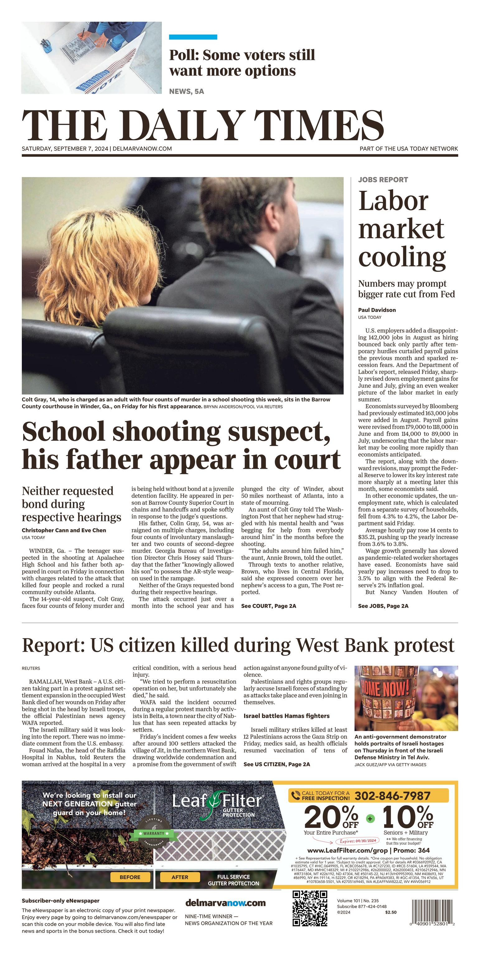 The Daily Times Front Page