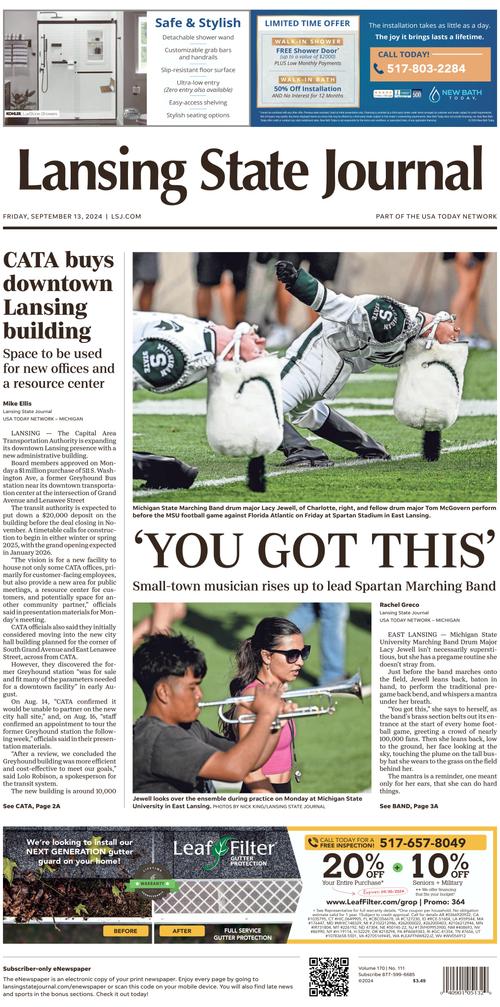 Lansing State Journal Front Page