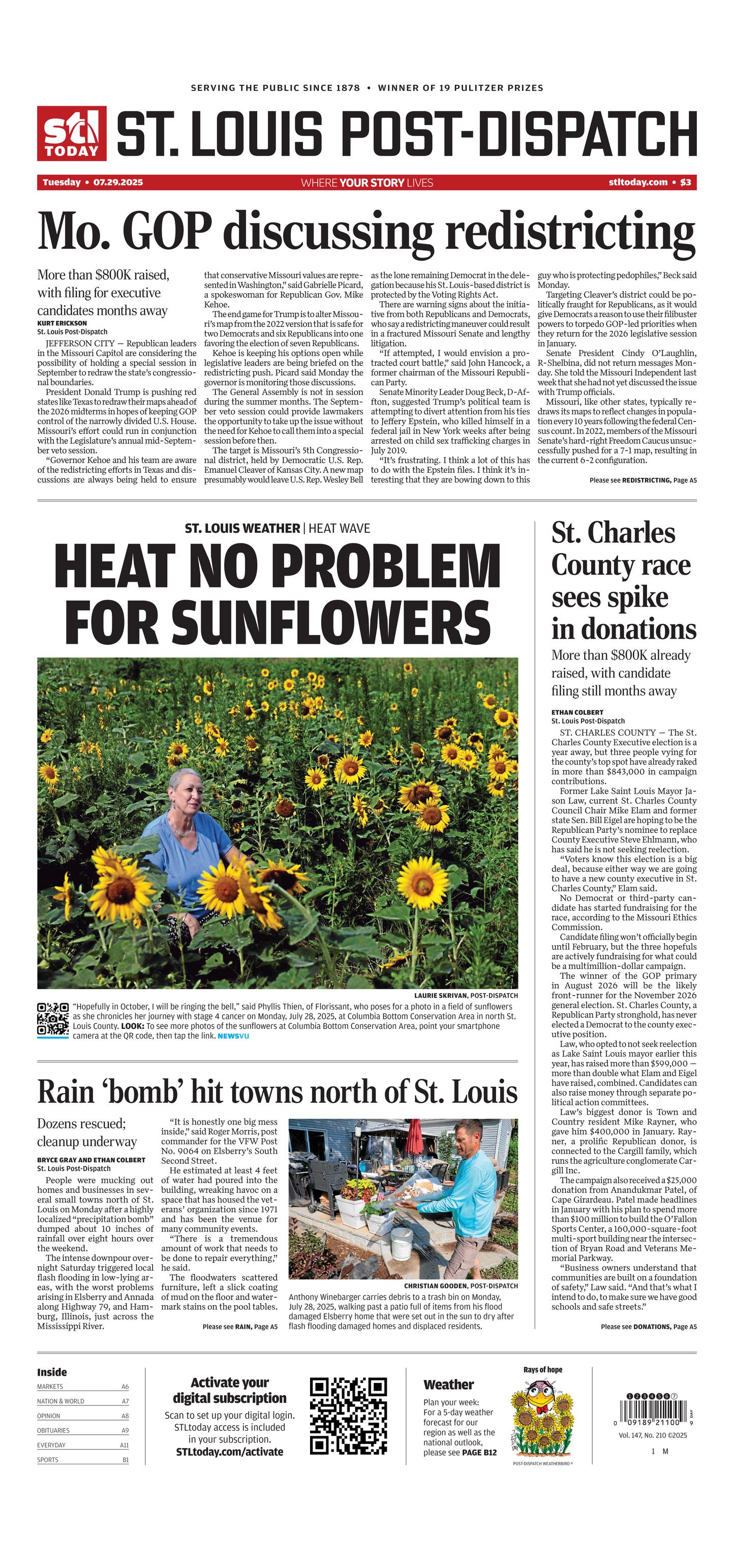 St. Louis Post-Dispatch Front Page