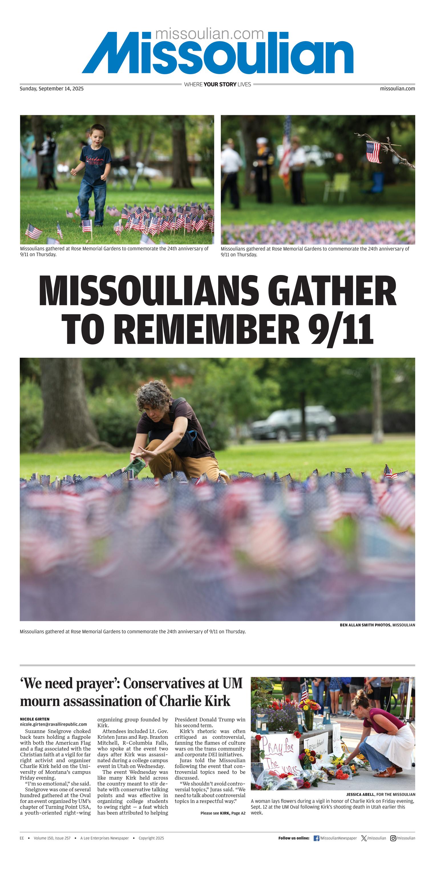 Missoulian Front Page