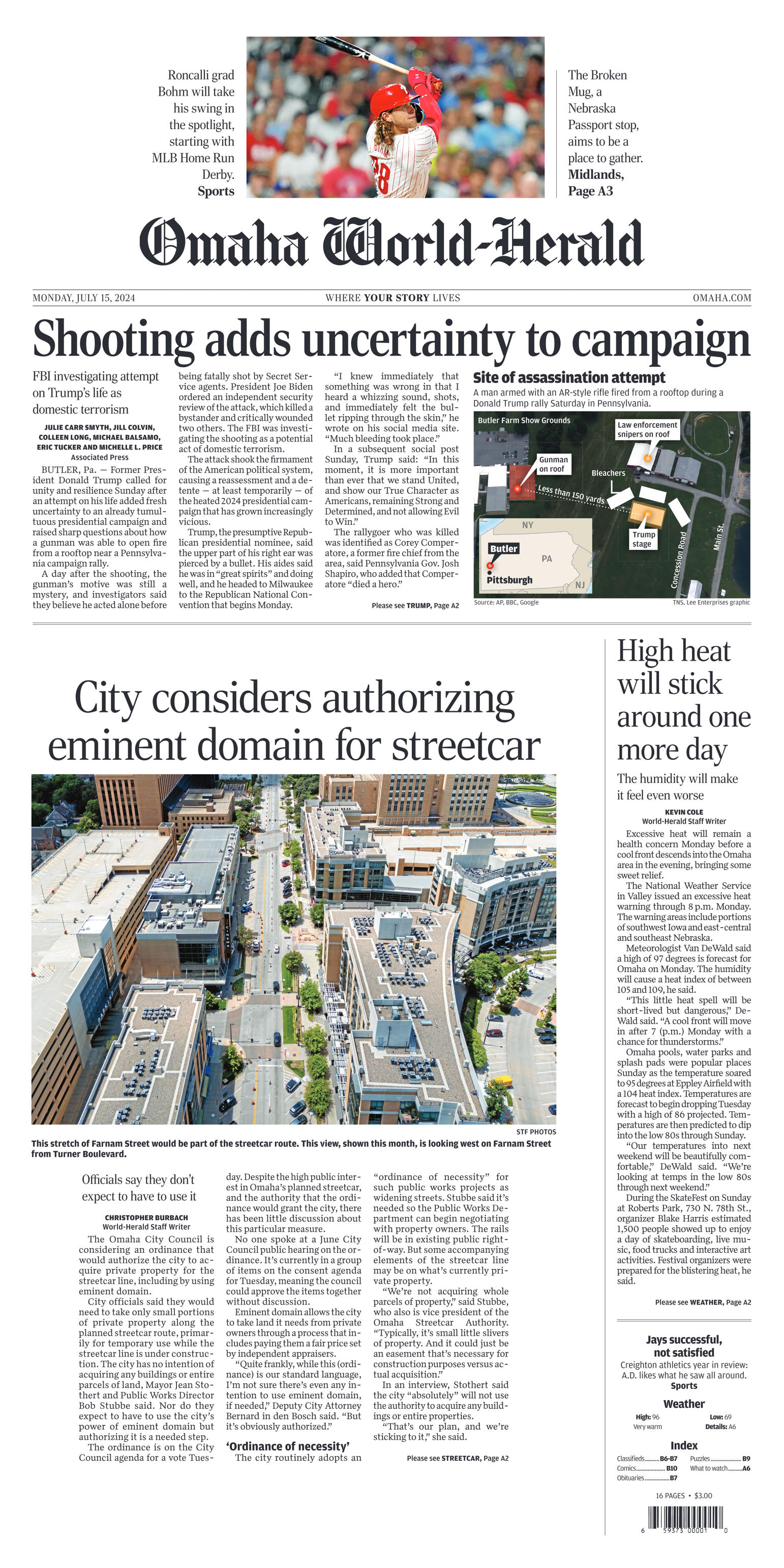 Omaha World-Herald Front Page