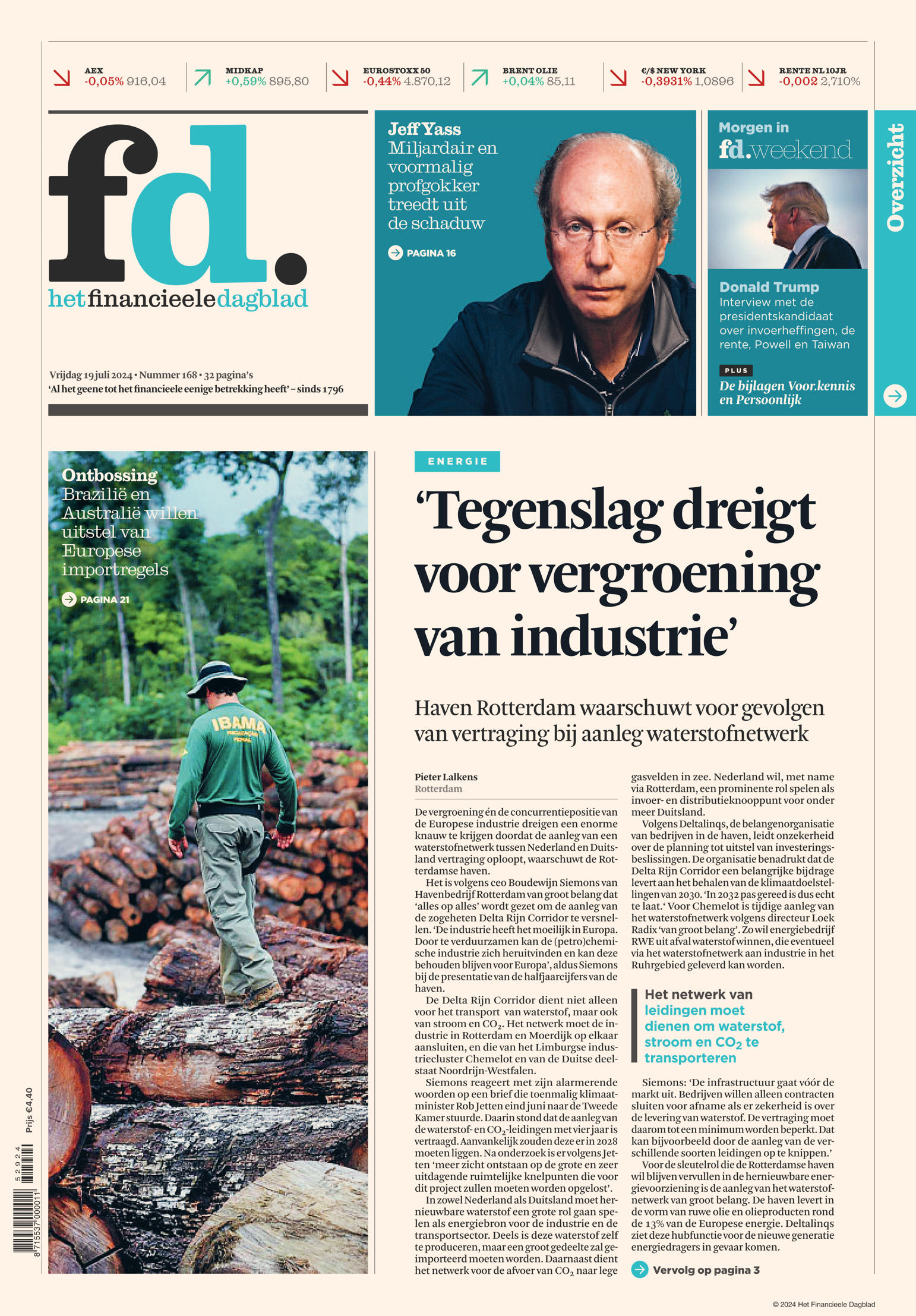 Het Financieele Dagblad Front Page