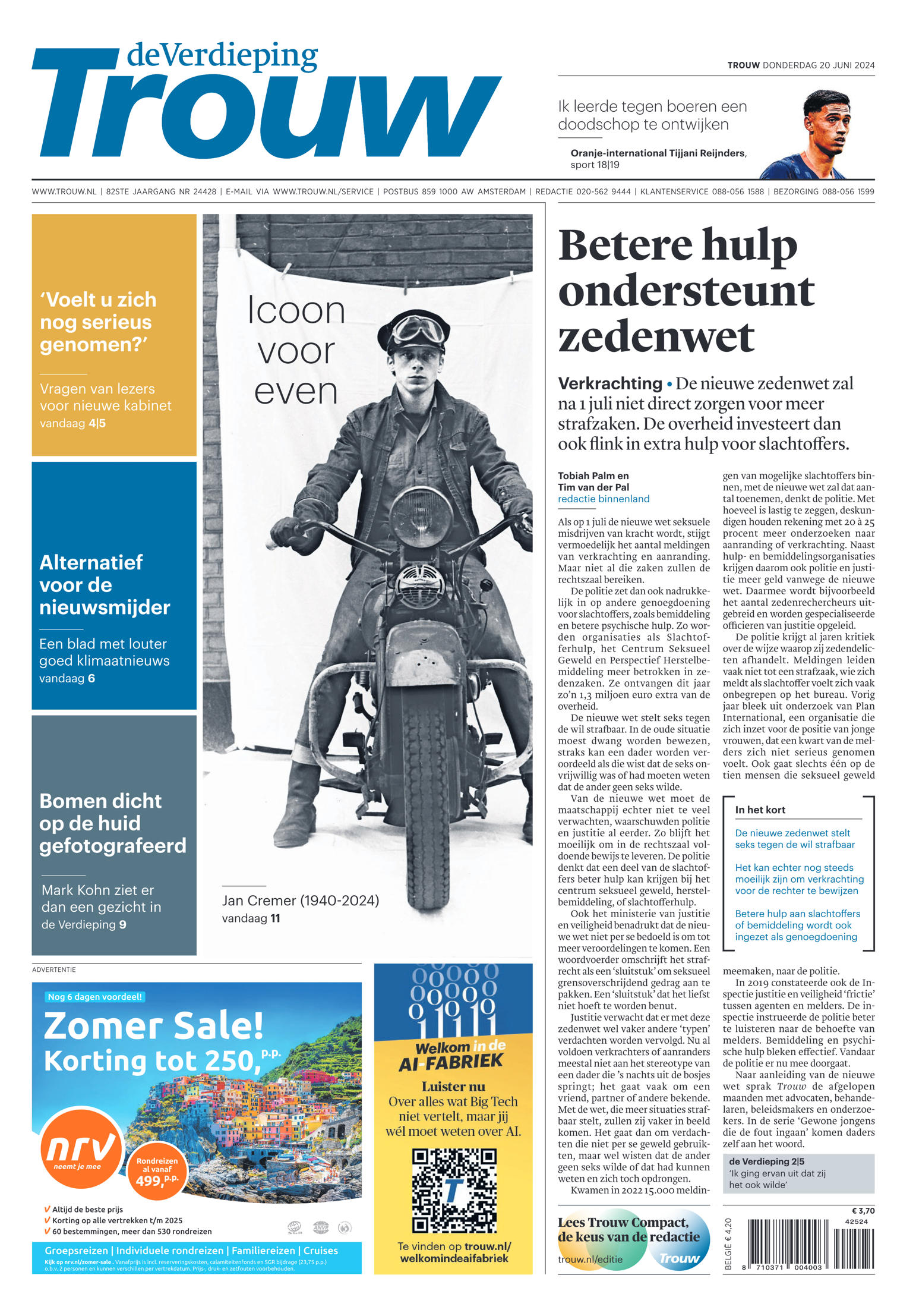 Trouw Front Page