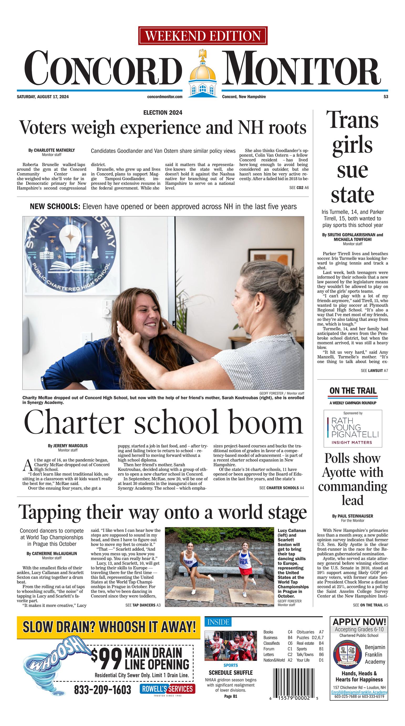 Concord Monitor Front Page