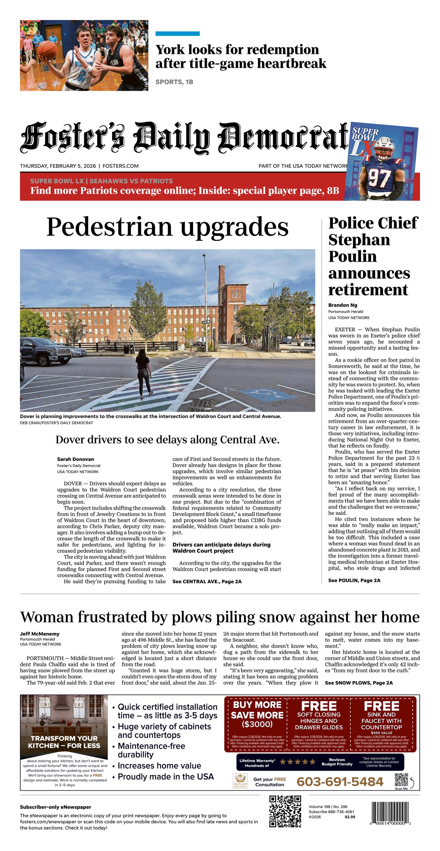 Foster's Daily Democrat Front Page