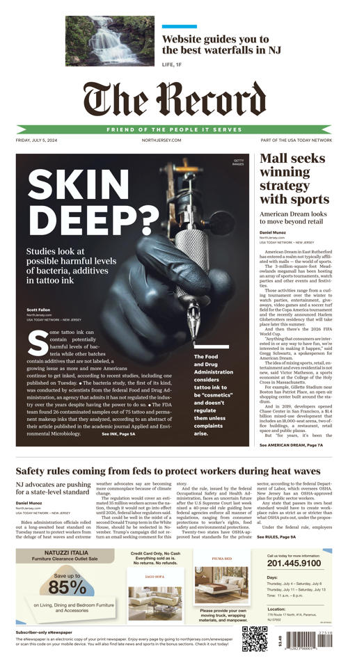 The Record Front Page