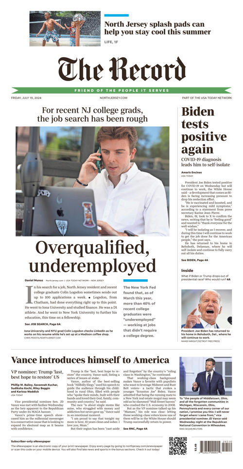 The Record Front Page