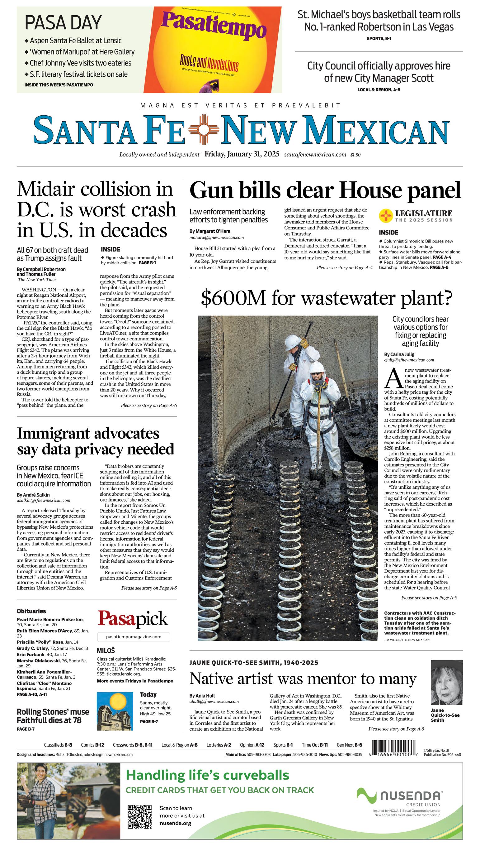 The Santa Fe New Mexican Front Page