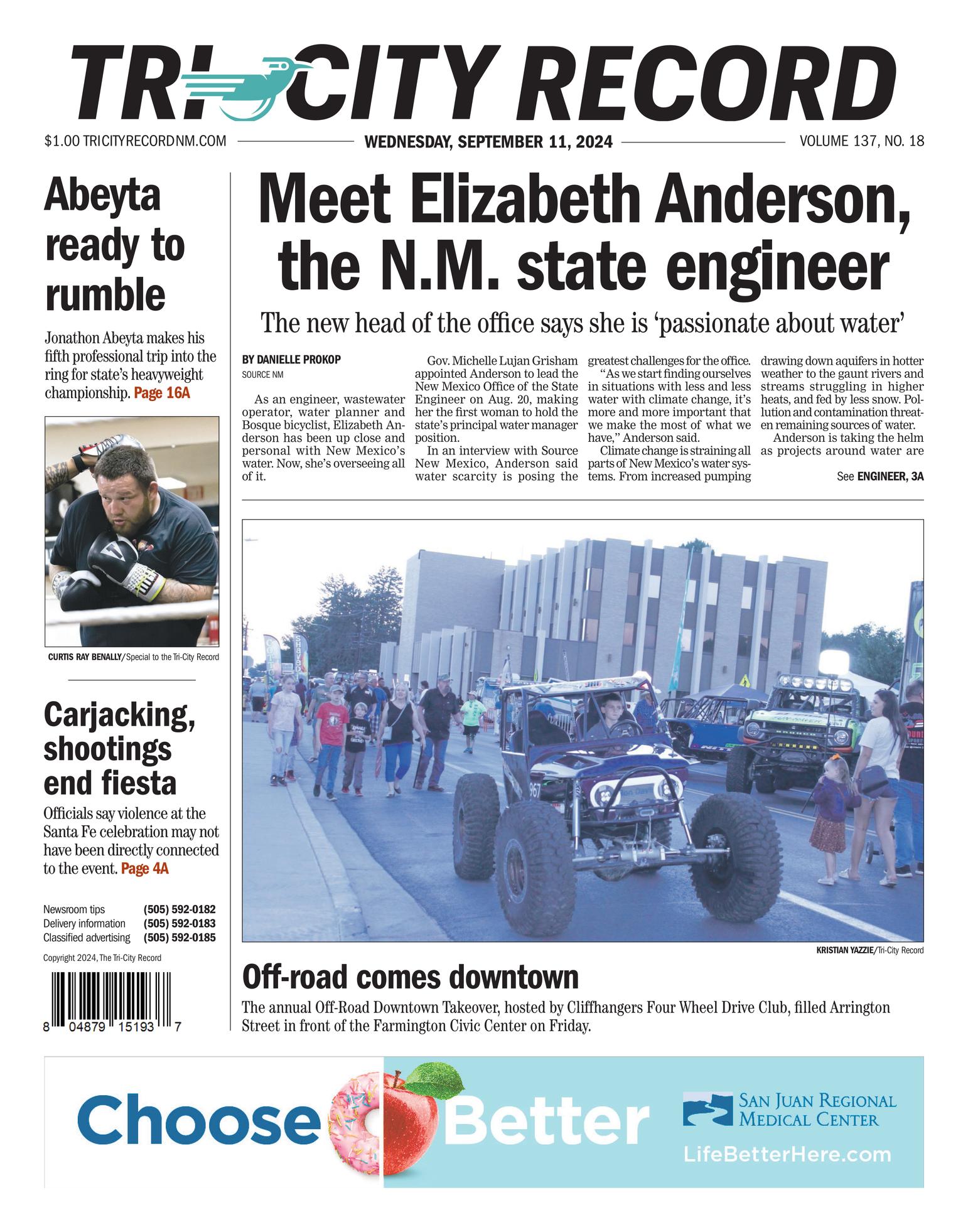 The Tri-City Record Front Page