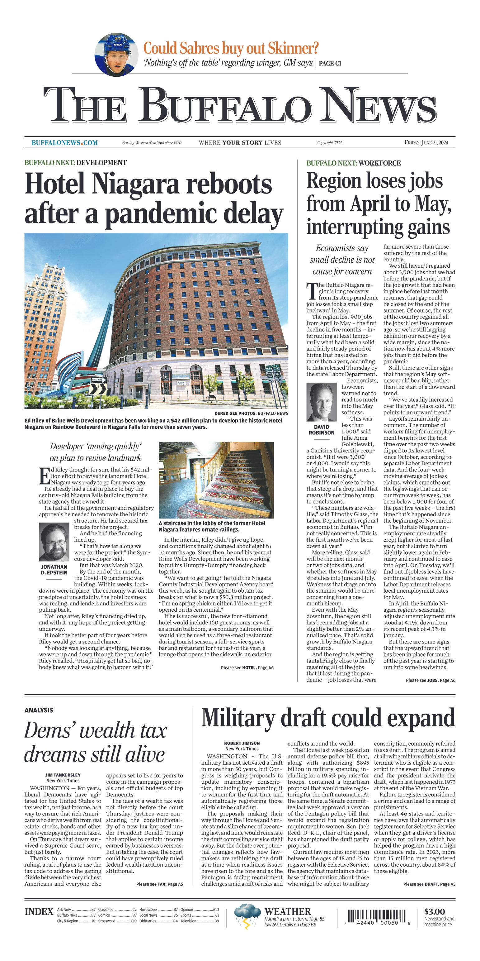 The Buffalo News Front Page