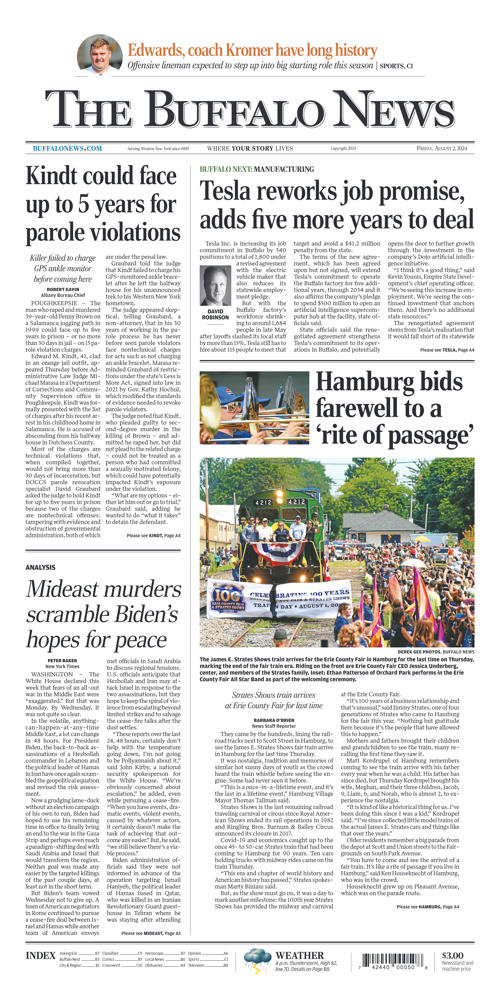 The Buffalo News Front Page